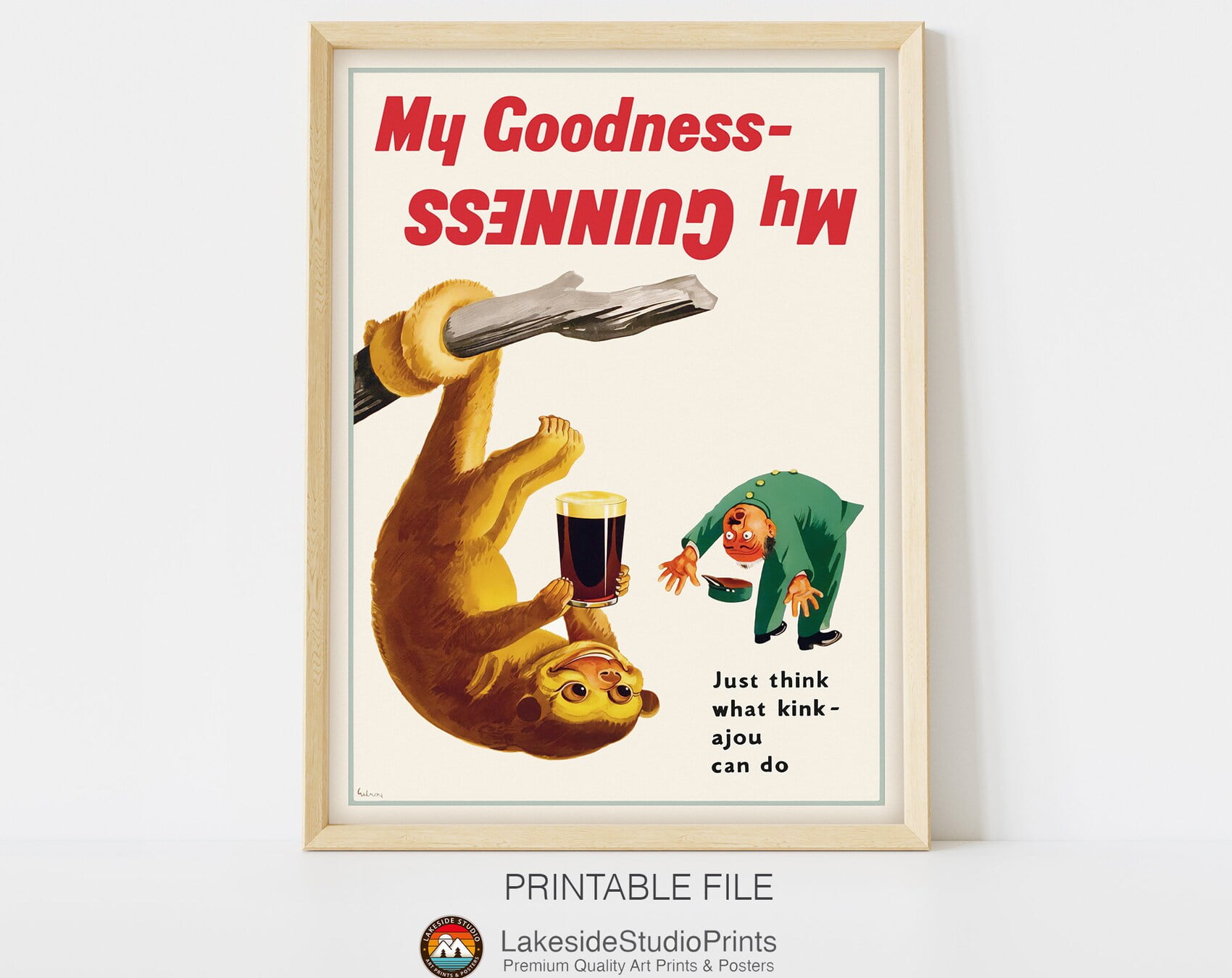 Guinness Vintage Poster | Retro Wall Art | Gallery Wall Home Decor ...