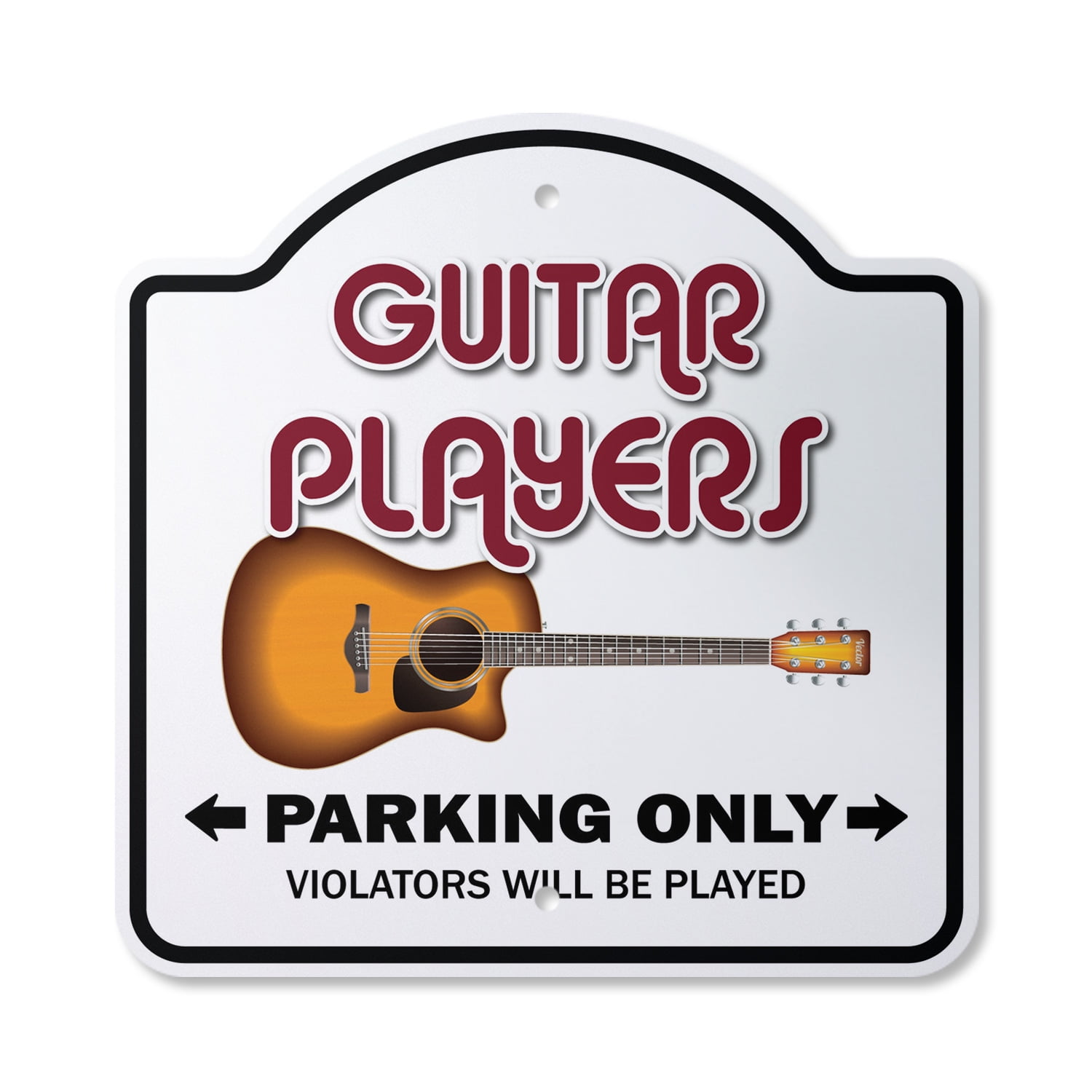 Guitar 12" X 12" Sign | Indoor/Outdoor Plastic | SignMission Designer ...