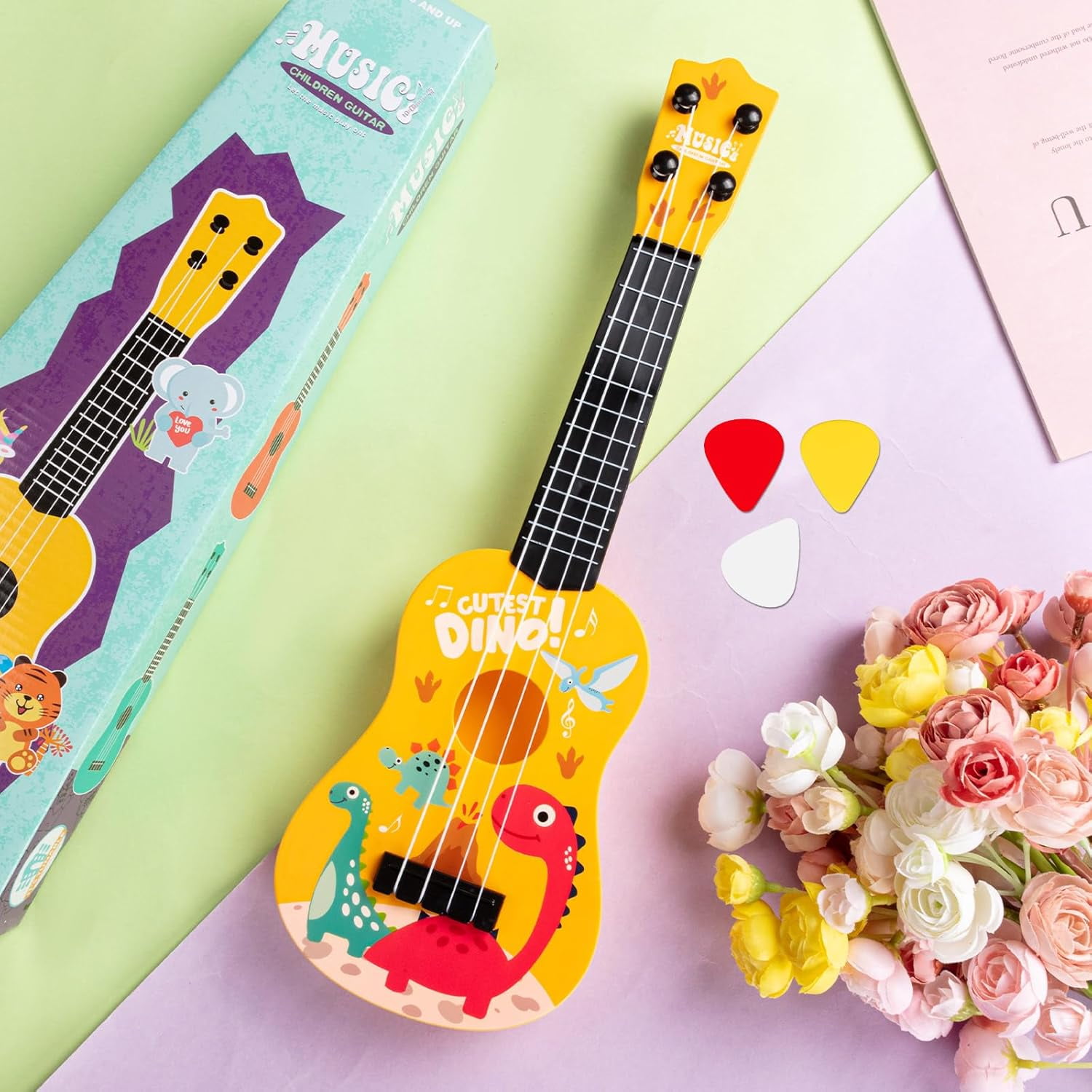 Guitar 17 Inch Kids Guitars Classical Toddler Ukulele 4 Strings Guitar ...