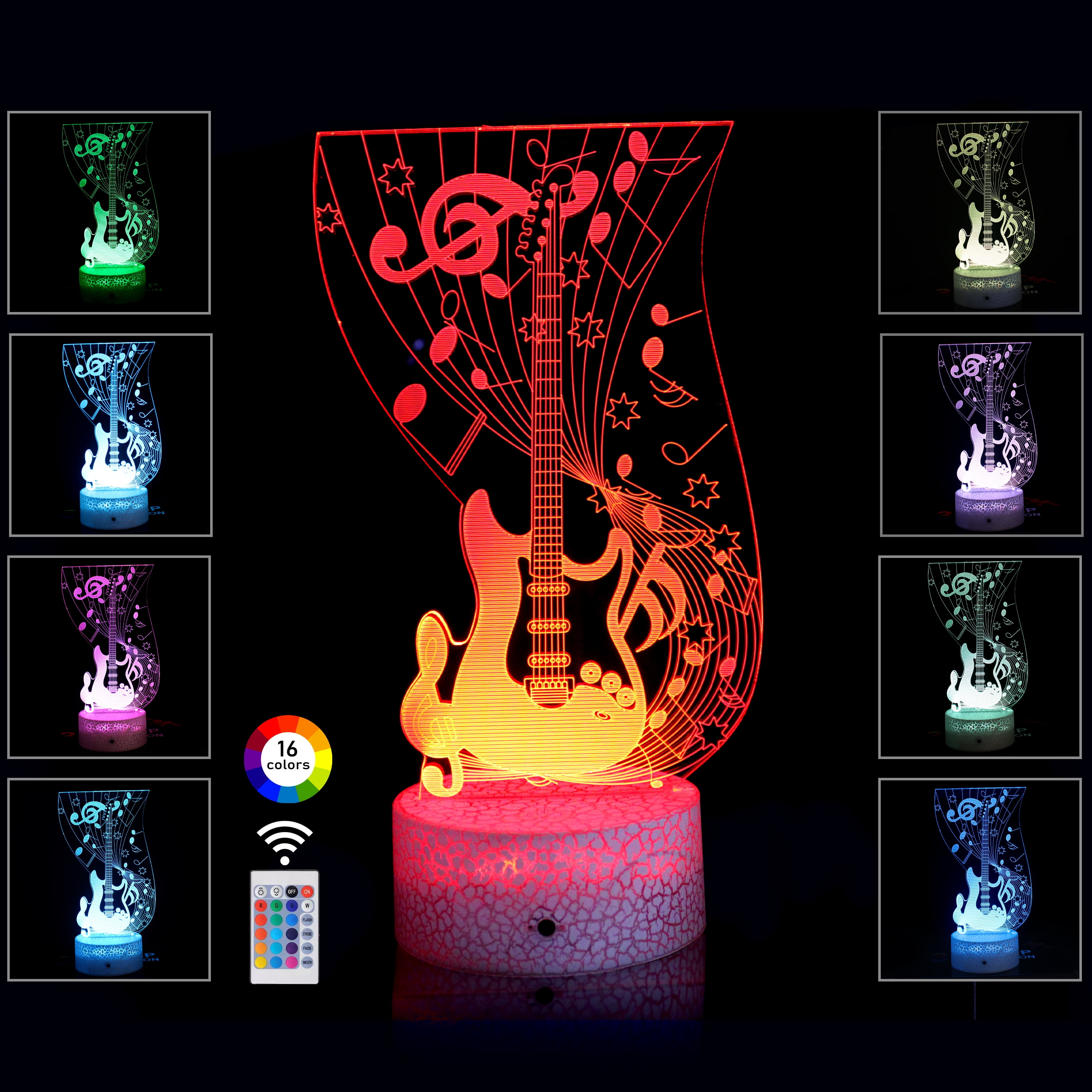Guitar 3D Night Light Illusion Light for Guitar Lovers Best Gift Idea ...
