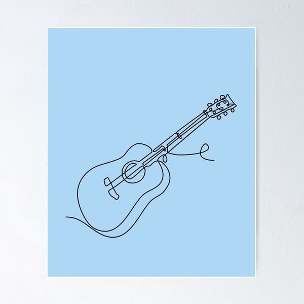Guitar Abstract Line Art For Music Lovers And Guitarist - Abstract Line ...
