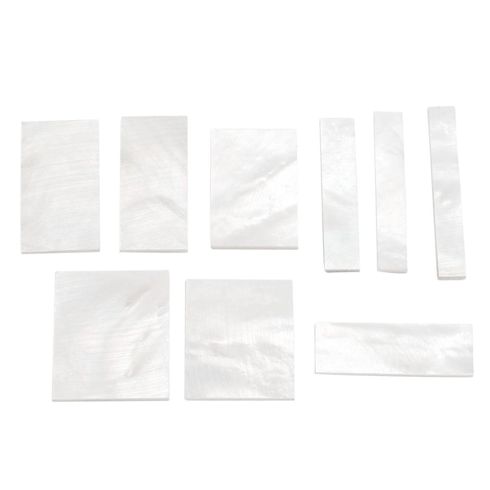 UEETEK Guitar Fretboard Inlays White Seashell 9Pcs 3x1.3x0.8In ...