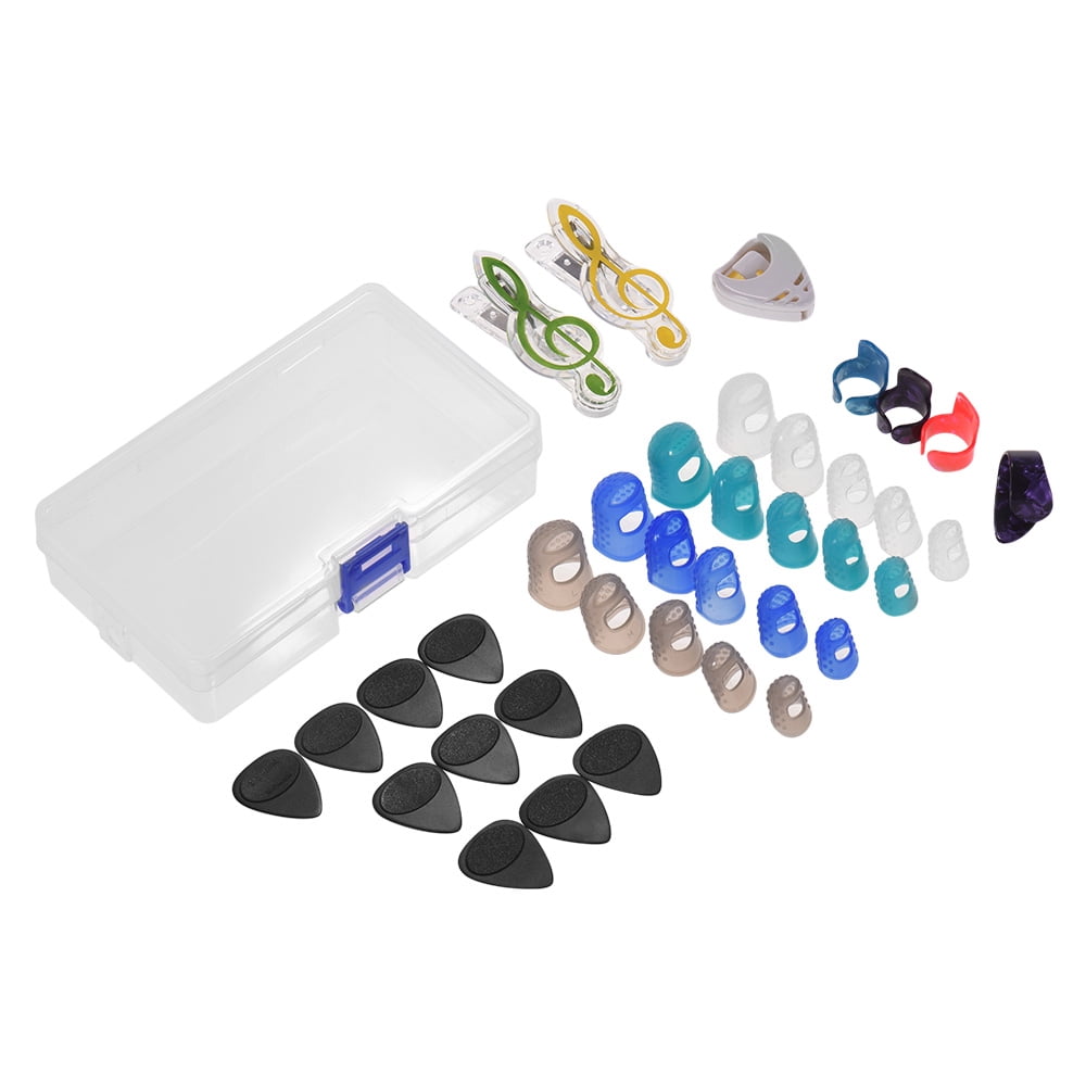 Guitar Kit: Silicone Protectors, Picks, Thumb & Finger Picks, Holder ...