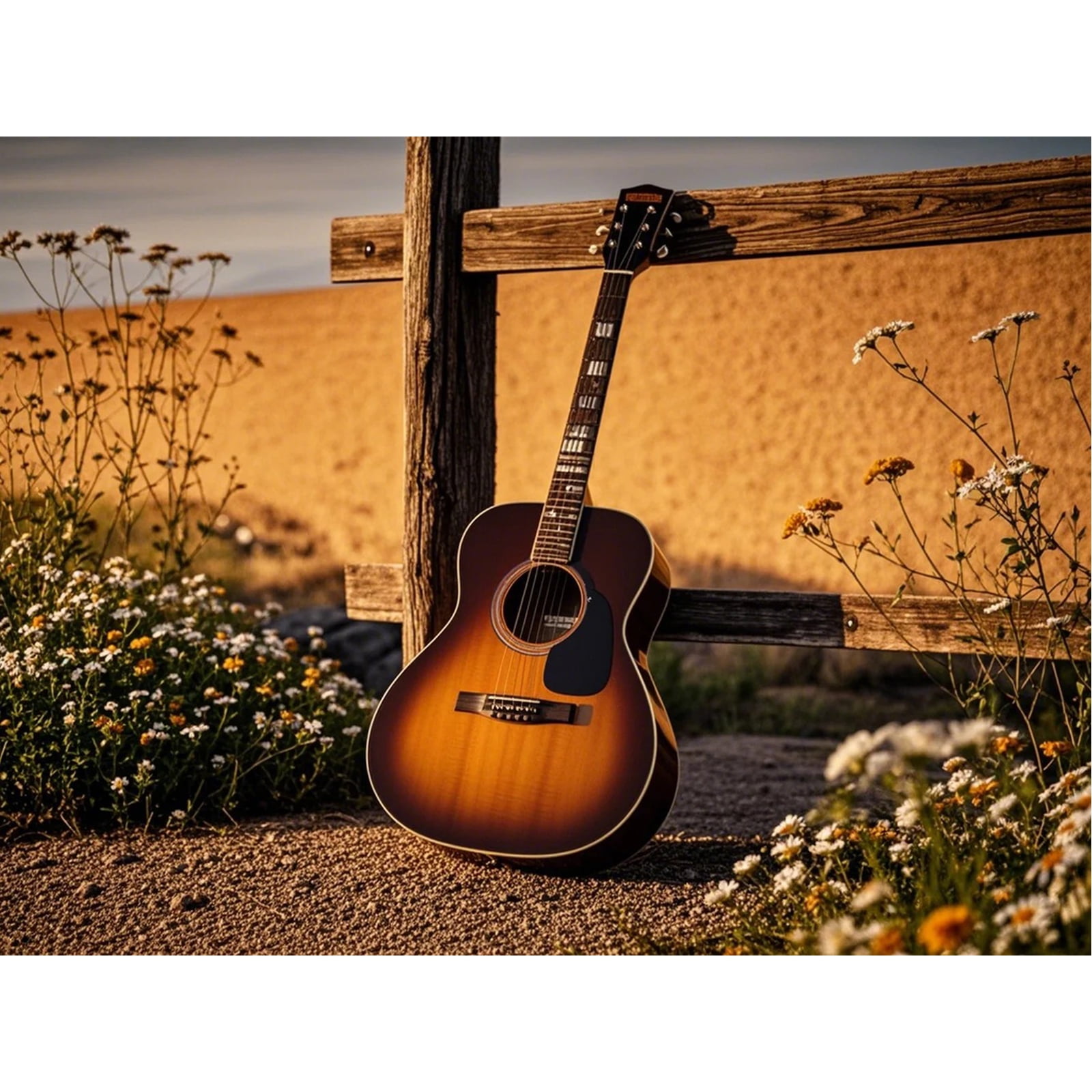 Guitar American Country Style Diamond Art 5D Diamond Painting DIY Kits ...