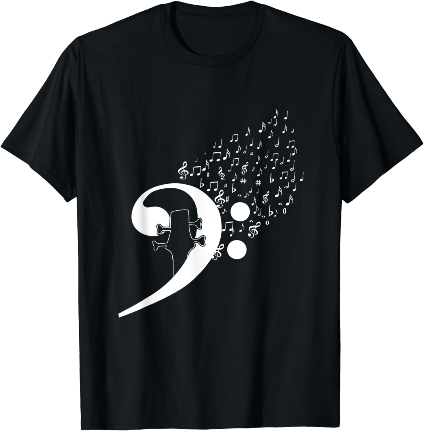 Guitar Bassist Bass Clef Music Notes Bass Guitarist Bass T-Shirt ...