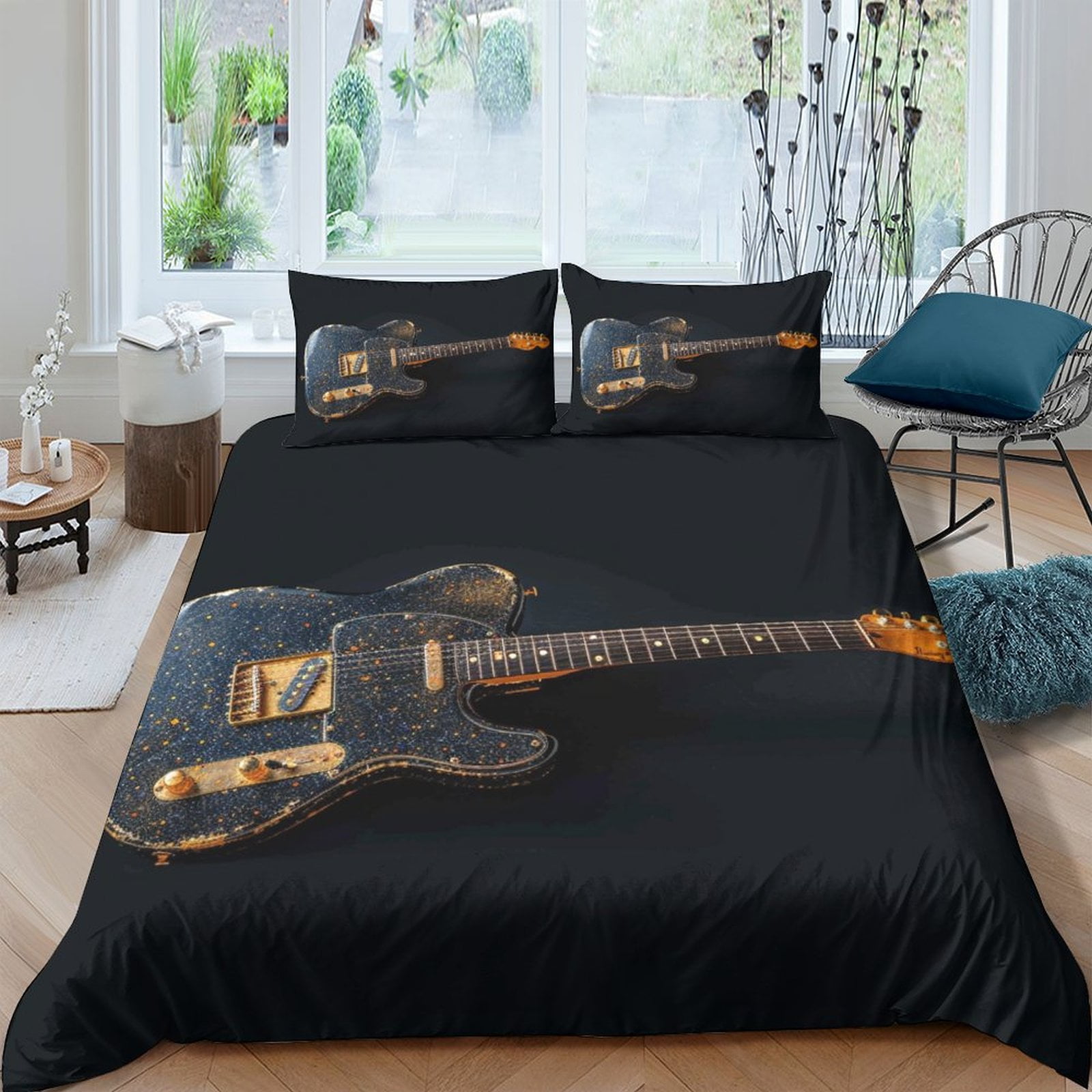 Guitar Bedding Set 3D Printed Quilt Cover Comforter Covers Duvet Cover ...