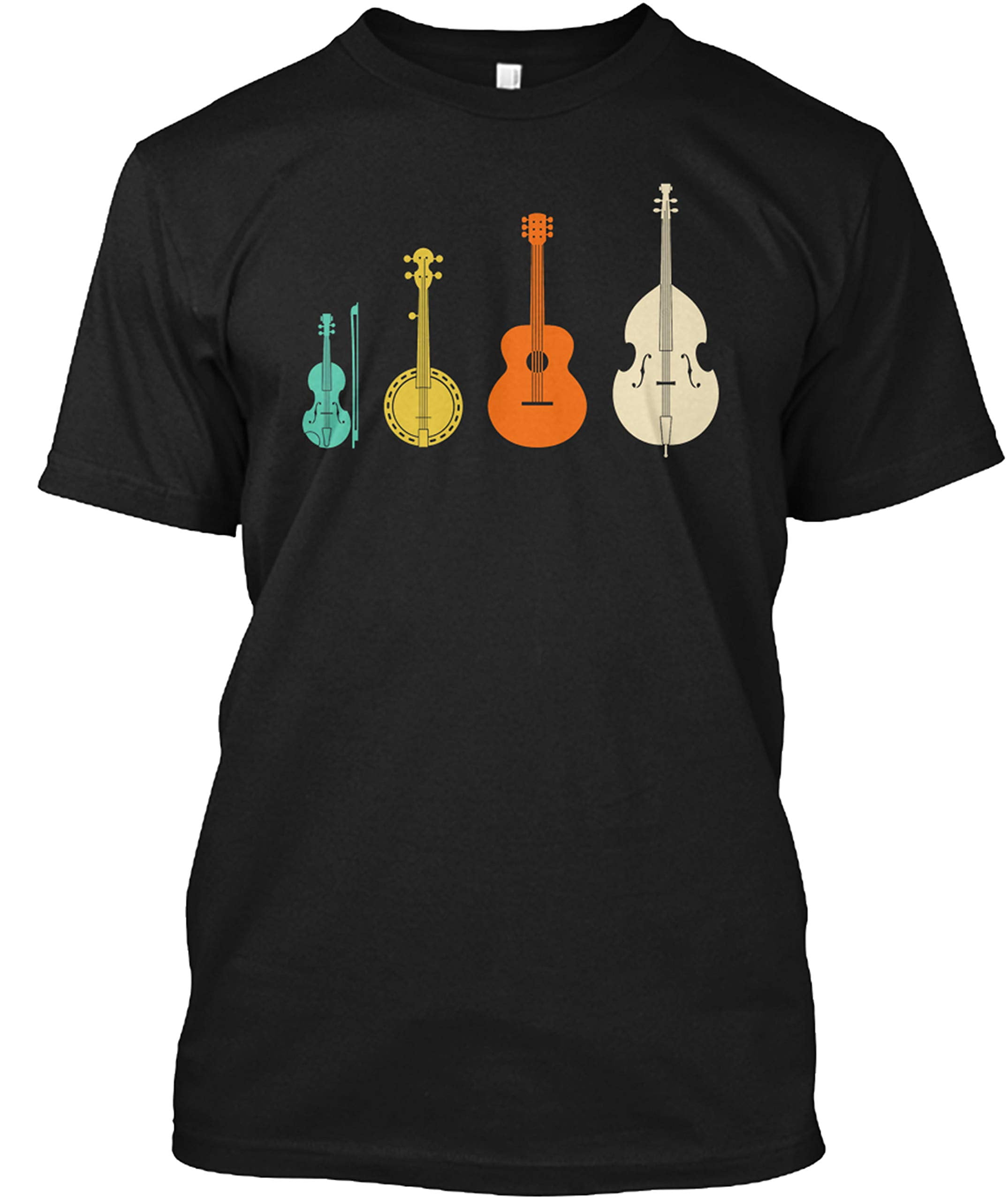 Guitar Bluegrass Fiddle Mandolin Gift T Shirt for Men Women Girls ...