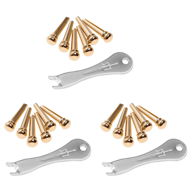 Guitar Bridge Pins 18pcs Brass Endpin For Acoustic Guitar With Guitar