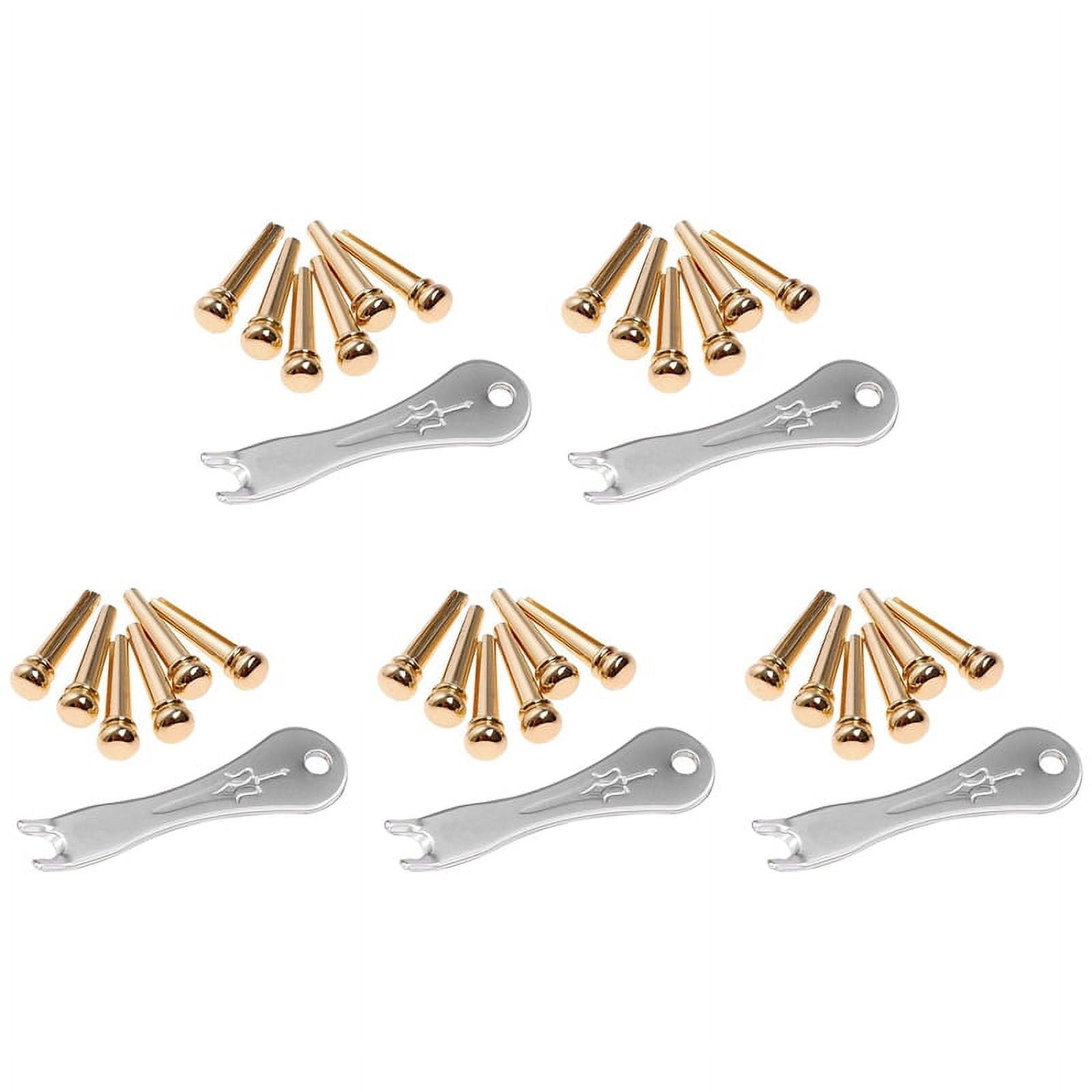 Guitar Bridge Pins 30Pcs Brass Endpin for Acoustic Guitar with Guitar ...