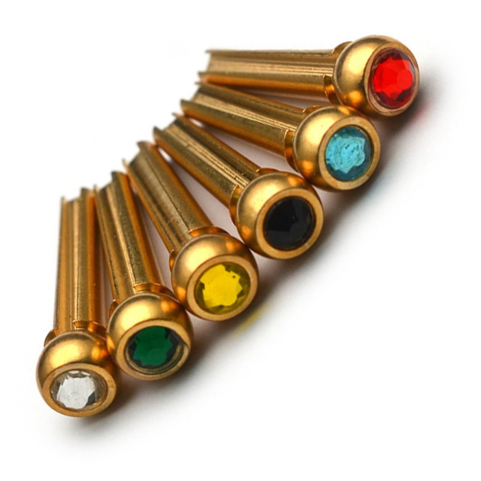 Guitar Bridge Pins Colorful Guitar String Pegs Metal Texture Suitable ...