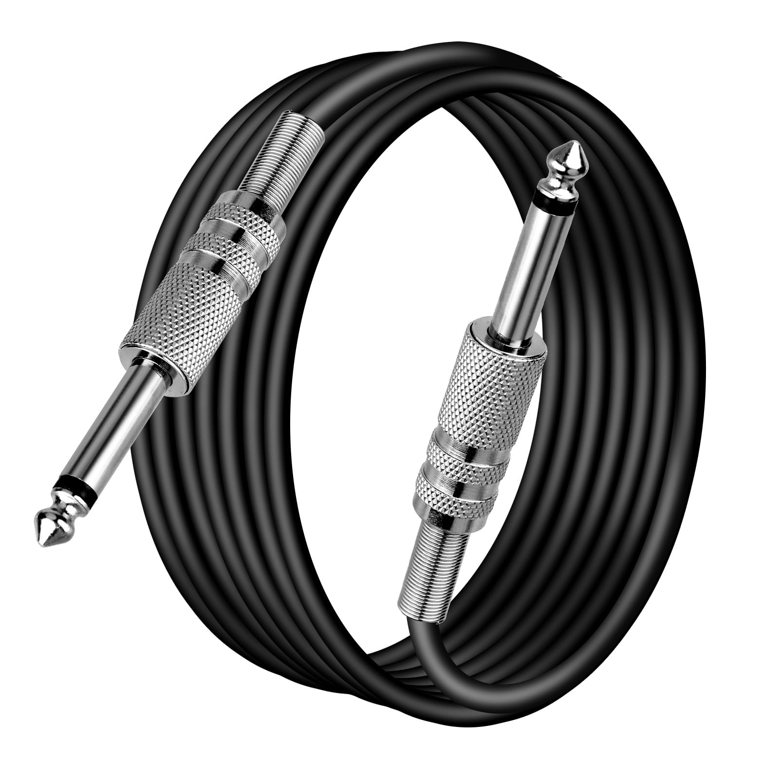 Guitar Cable, 6ft/1.8m Instrument Cable AMP Cord, 6.35mm 1/4" TRS to 1/ ...