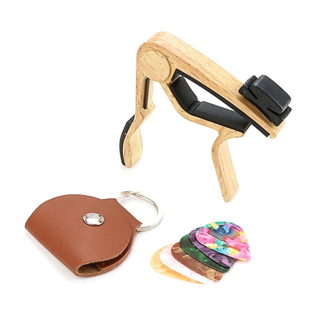 Guitar Capo Clamp Wood Grain Acoustic Guitar Capo for Tone Adjusting ...