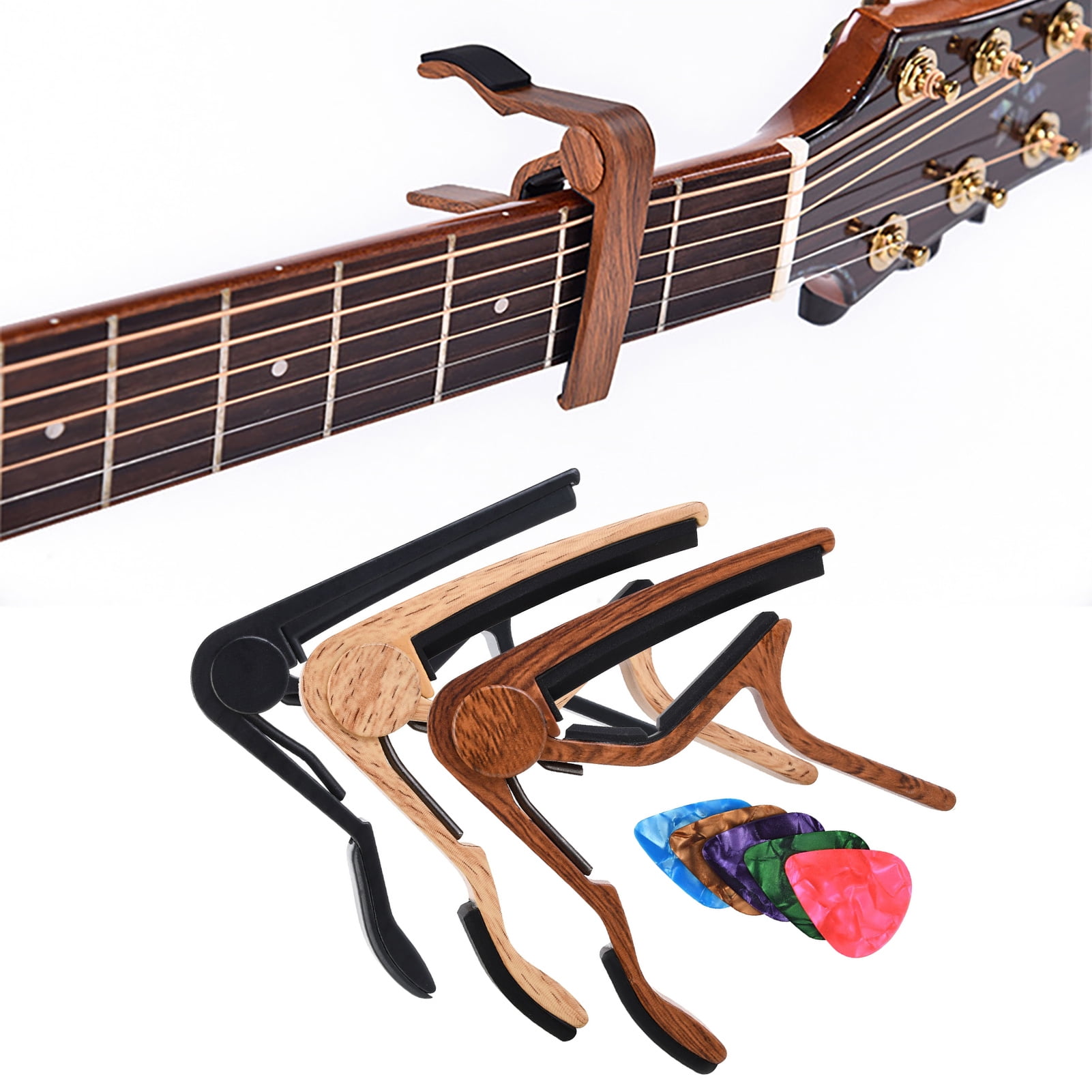 Guitar Capo Solid Anti-Slip Simple Operation Metal Quick Change Clamp ...