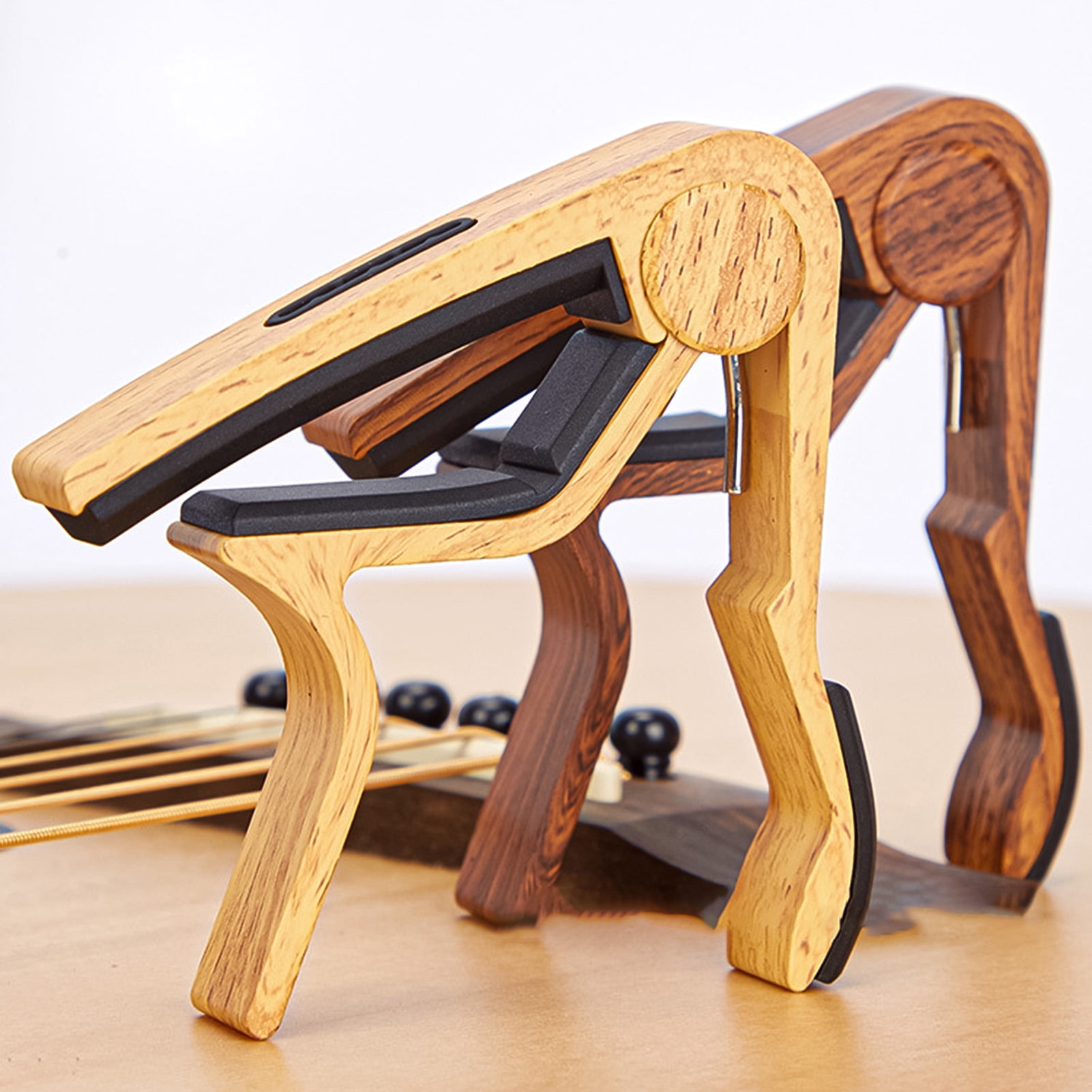 Guitar Capo, Wood Grain Multifunction Aluminium Alloy with Pin Puller ...