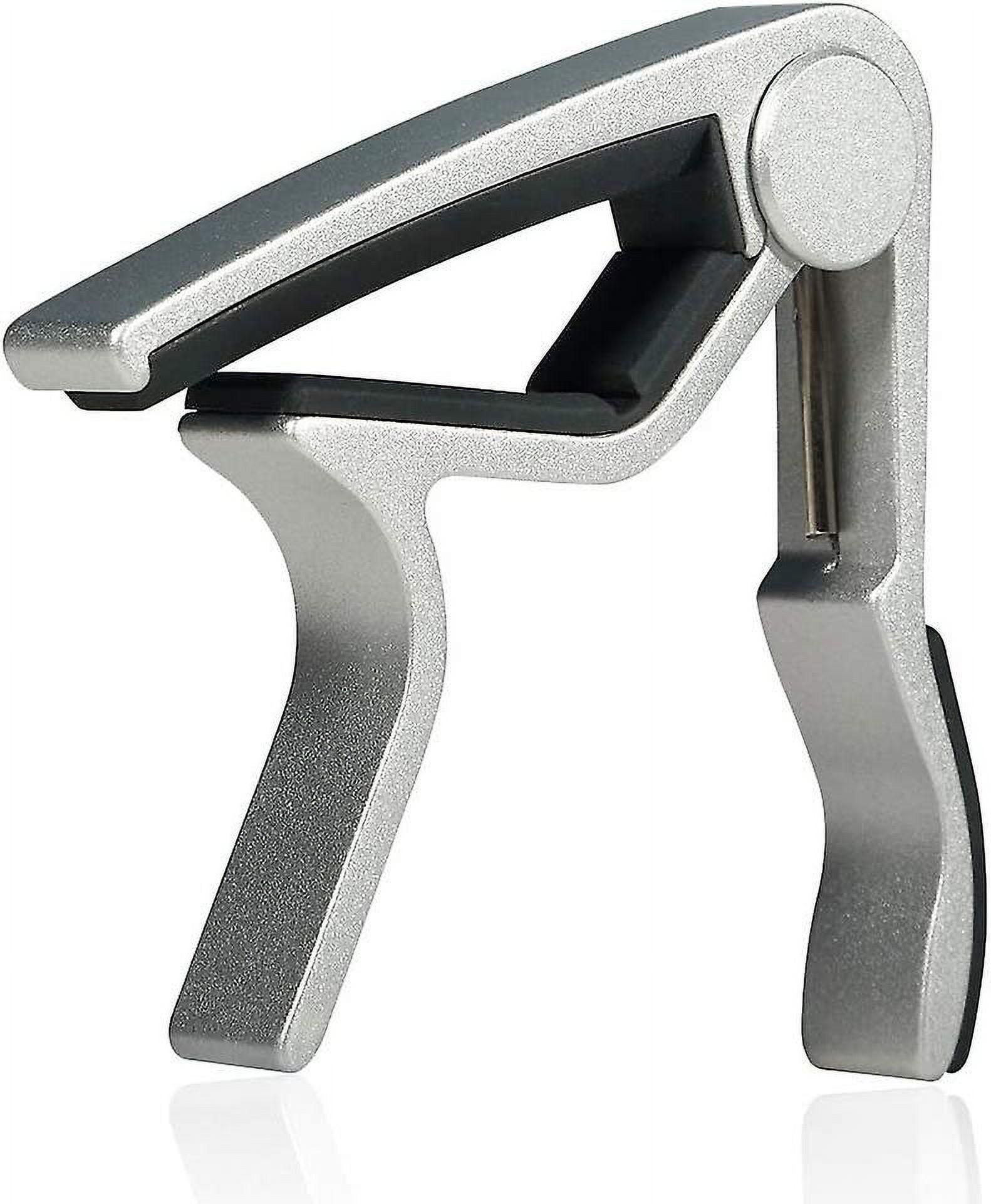Guitar Capo for 6 String Acoustic and Electric Guitars - Silver Finish ...