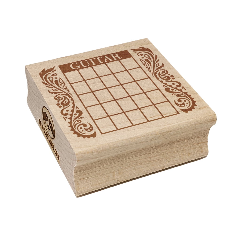 Guitar Chord Chart Square Rubber Stamp Stamping Scrapbooking Crafting ...