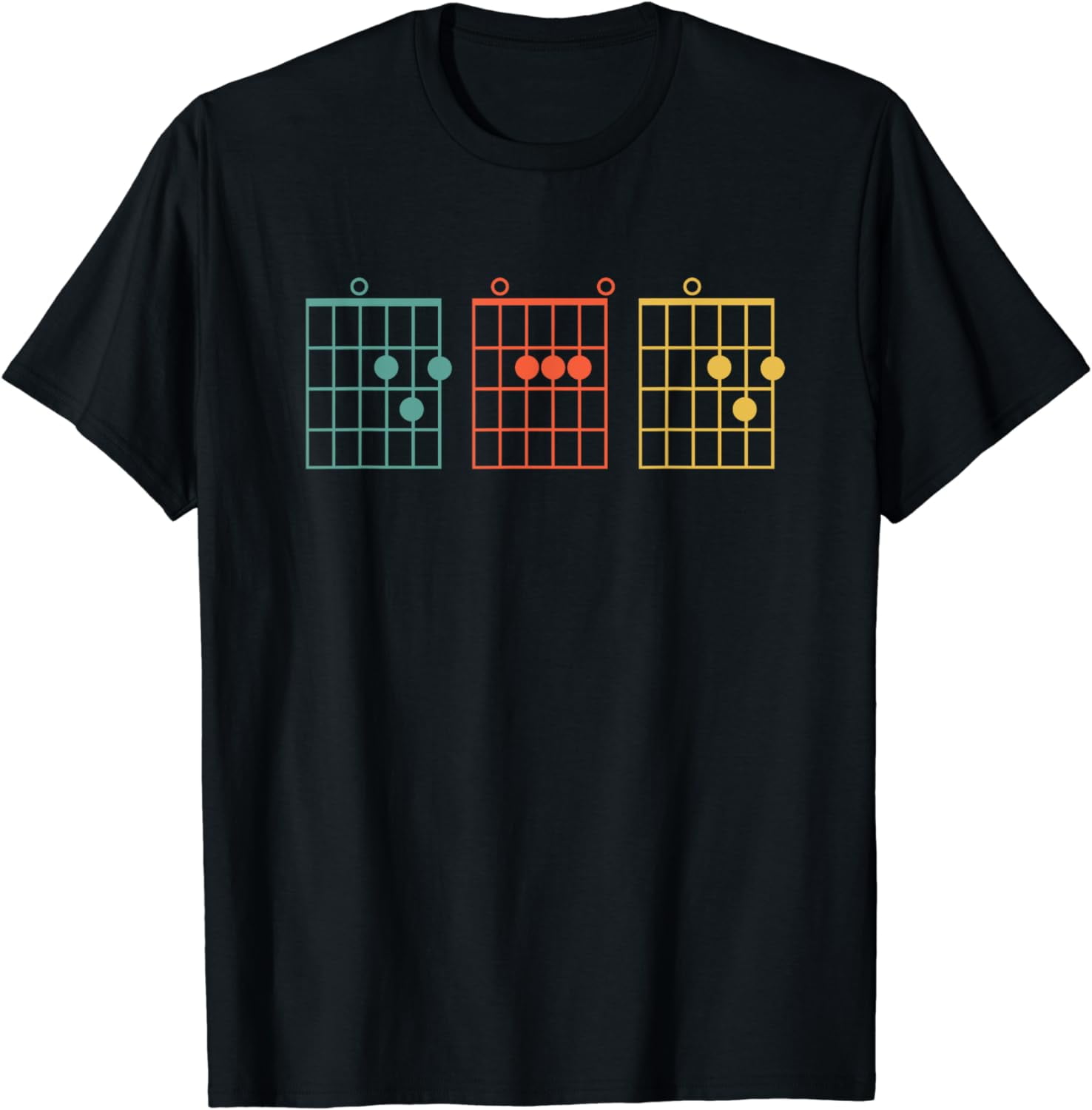 Guitar Chord Musical Note Dad HSYitten Retro Vintage Father T-Shirt ...