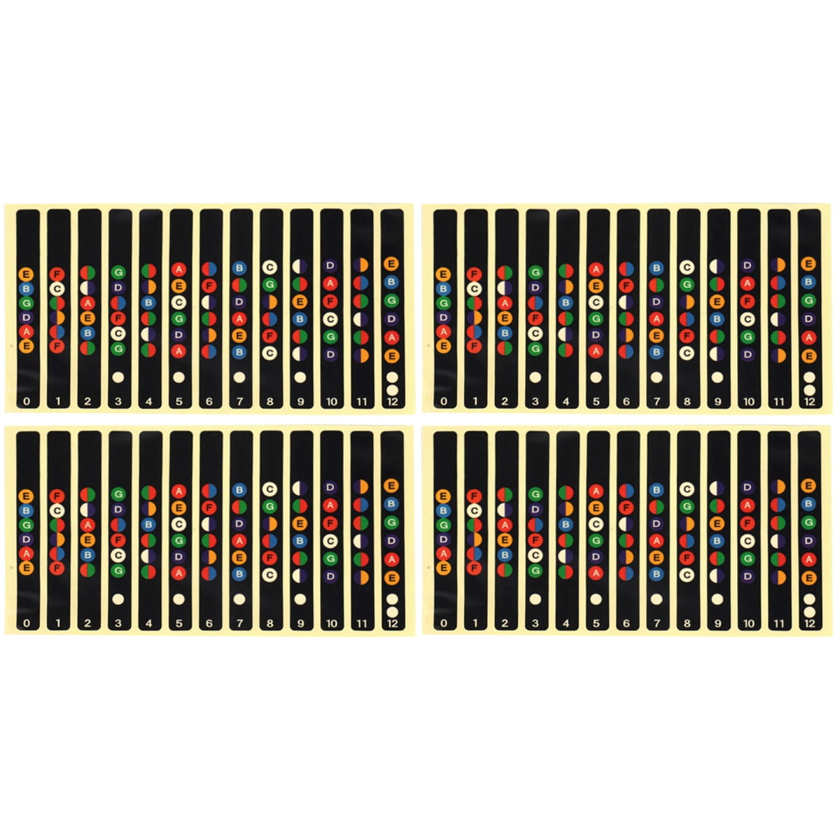 Guitar Chord Stickers Fretboard Chart Accessory Fingerboard Decals ...