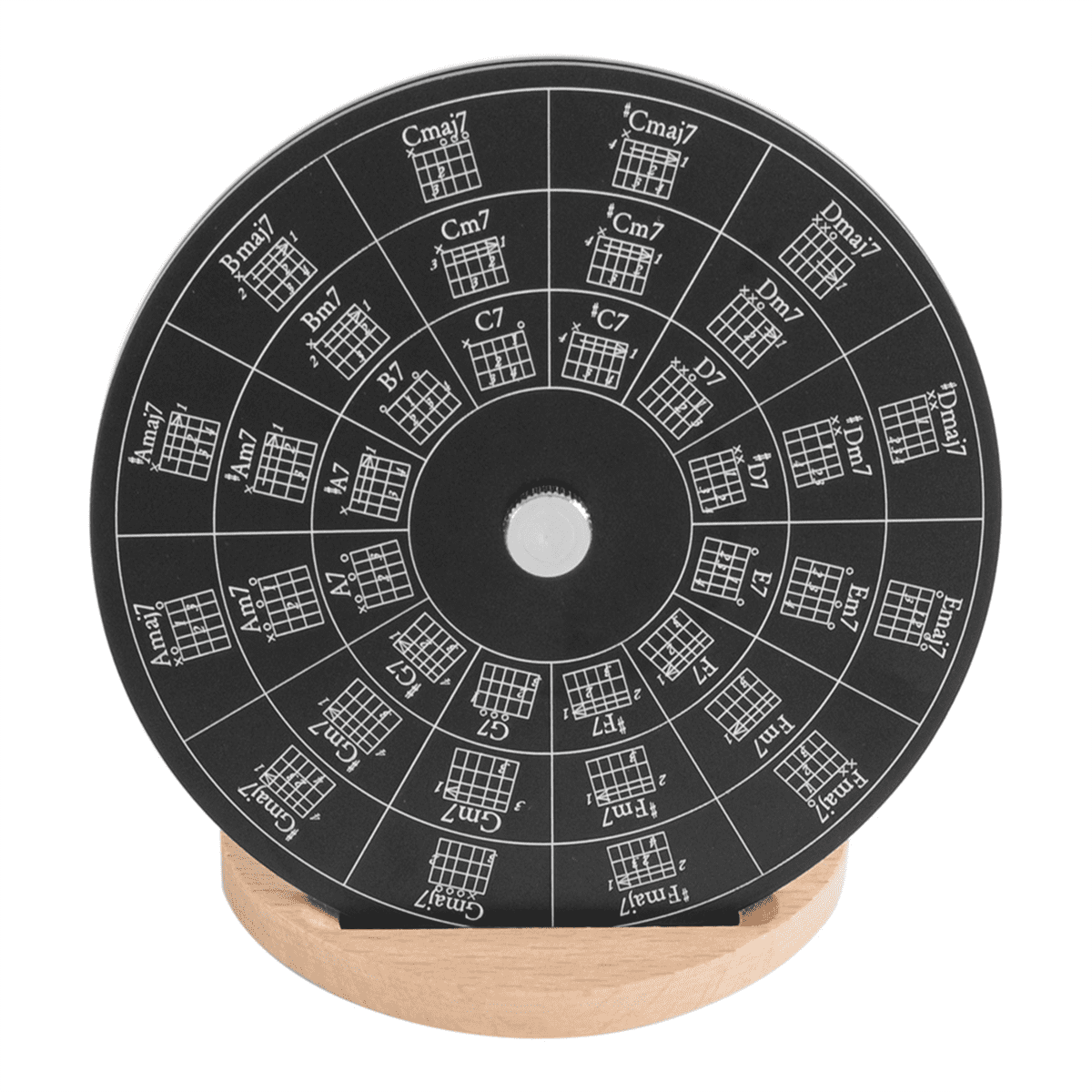 Guitar Chord Wheel, Melody Tool with Base for Learning Guitar Chord ...