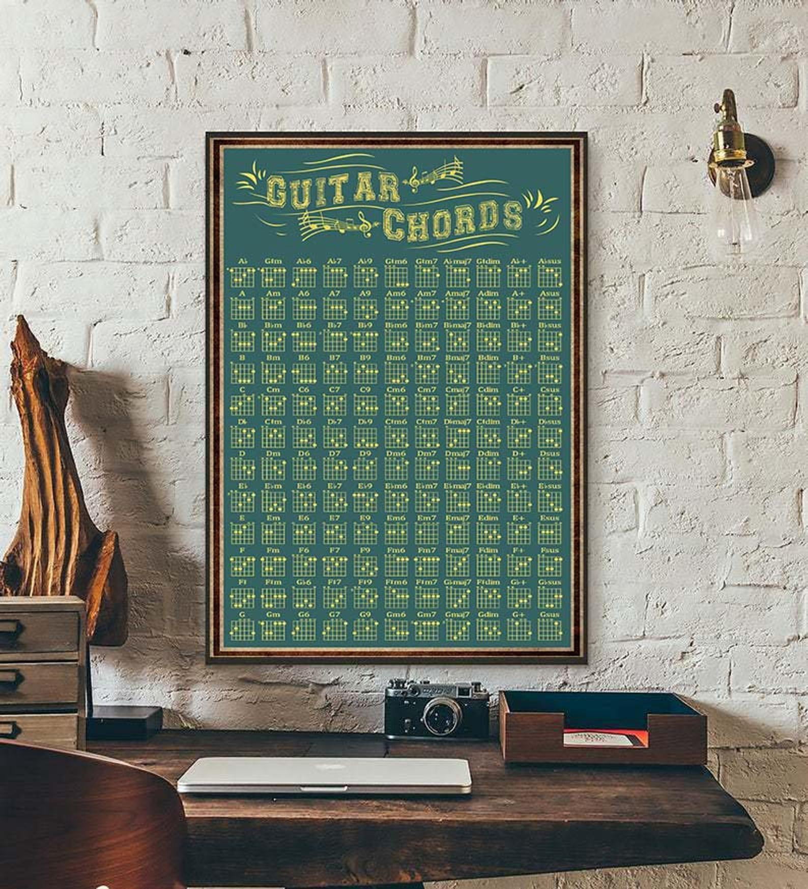 Guitar Chords Music Best Gift Ever Signs For Home Guitar Lover Gifts ...