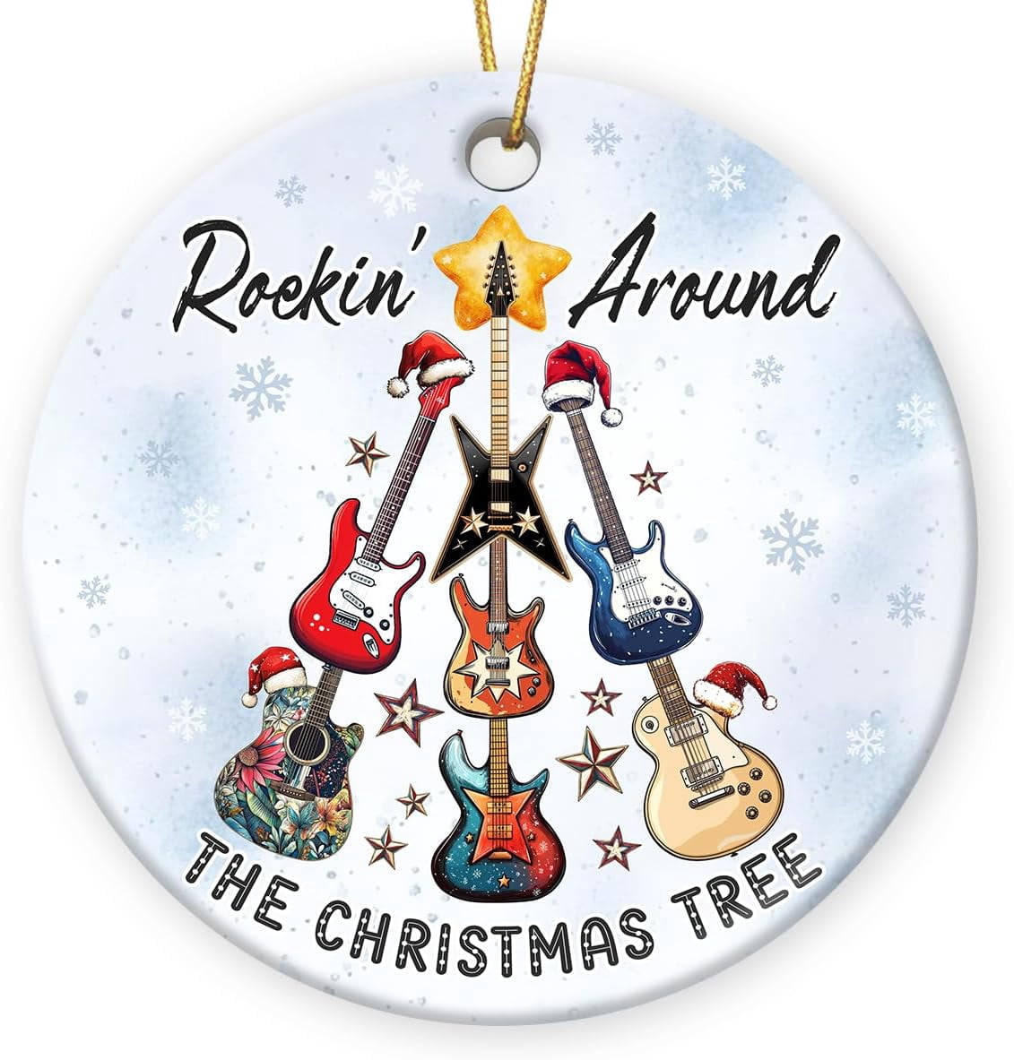Guitar Christmas Tree Ornaments 2025 - Unique Rock Guitar Player Gifts ...