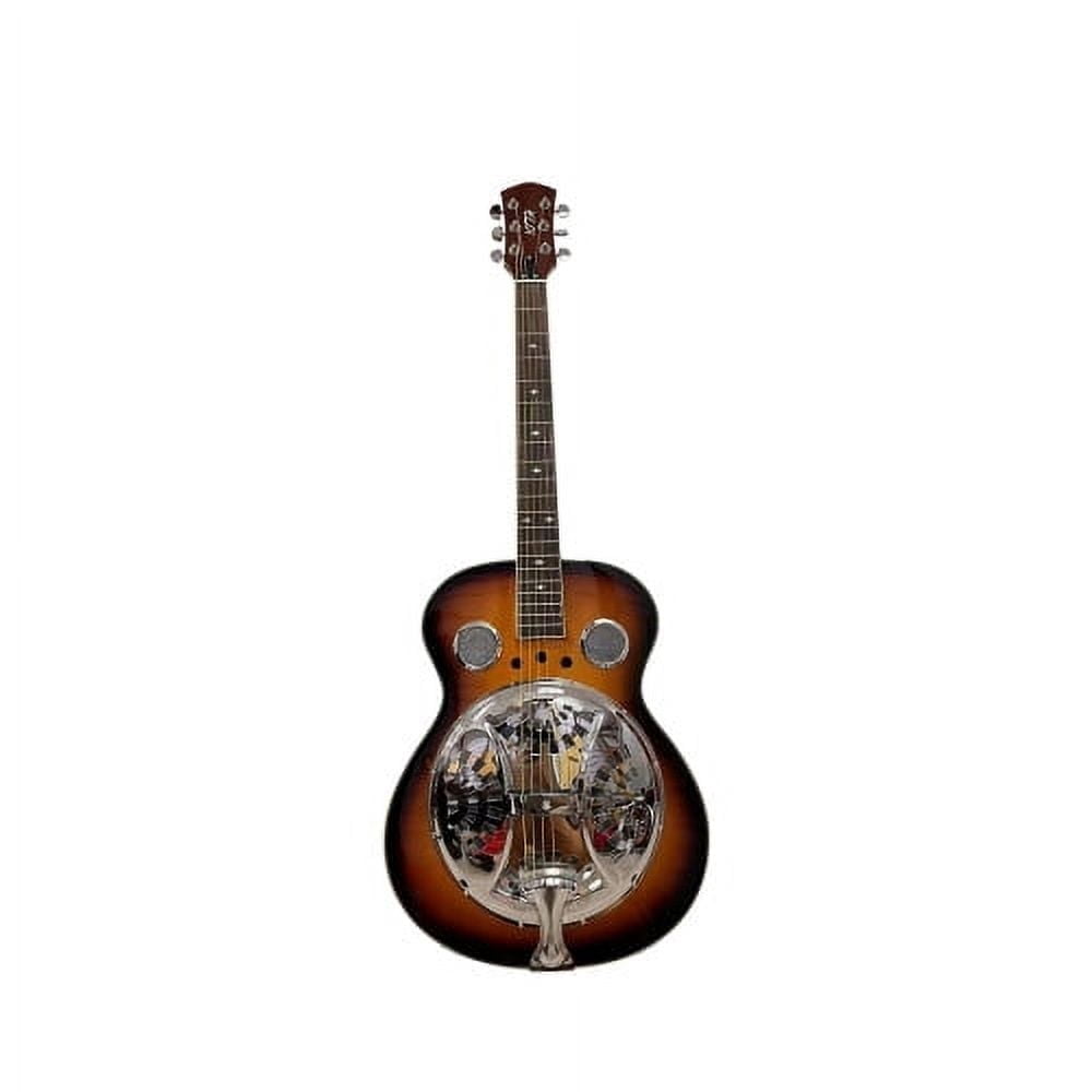 Guitar with Circular Neck, Traditional Resonator Design,Built-In ...