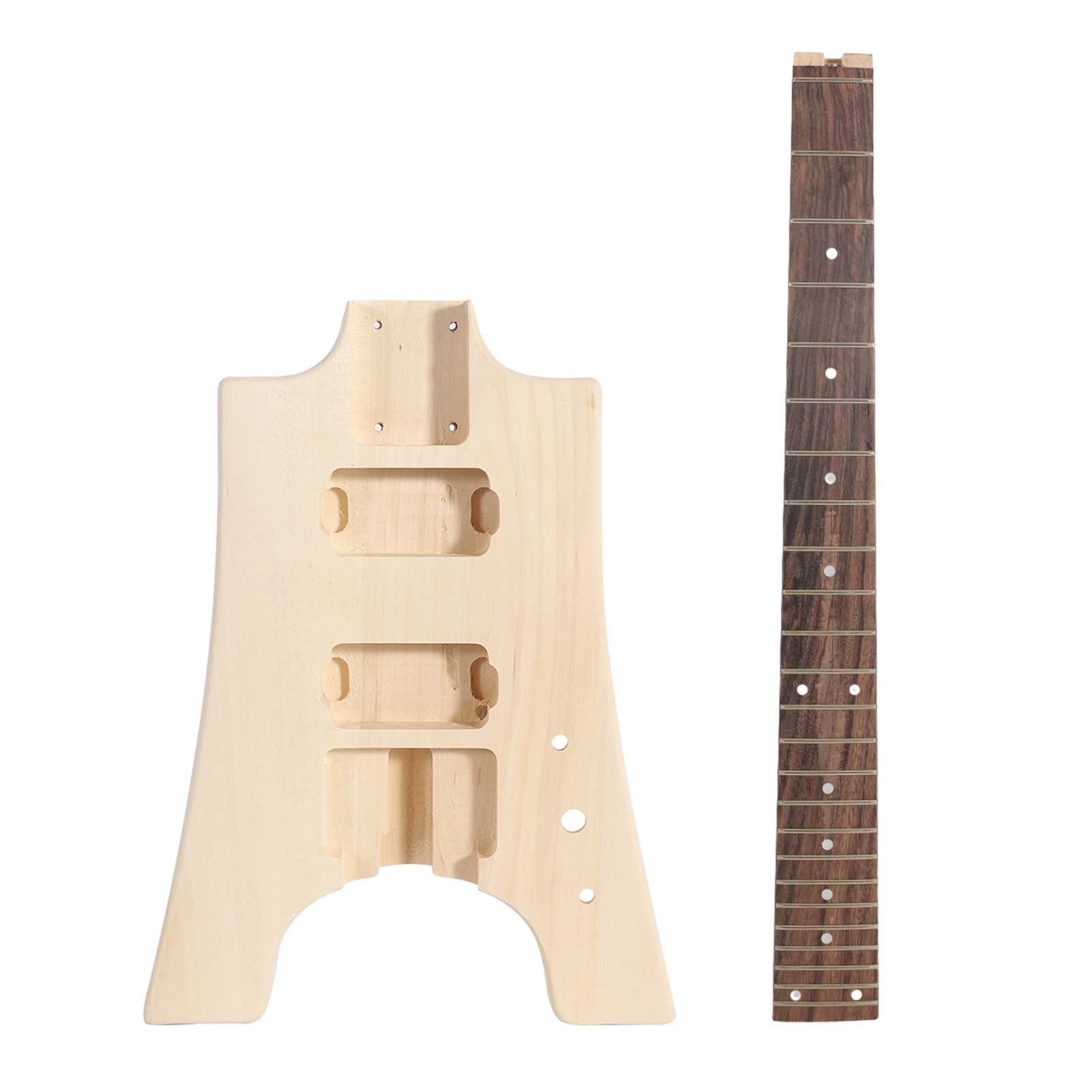 Guitar DIY Unfinished Electric Guitar Kit Guitar Barrel Blank Wooden ...