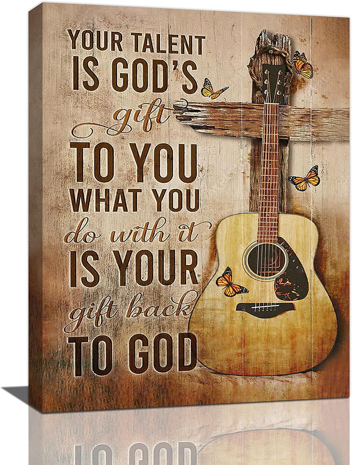 Guitar Decor Wall Art Christian Music Wall Decor Vintage Guitar ...