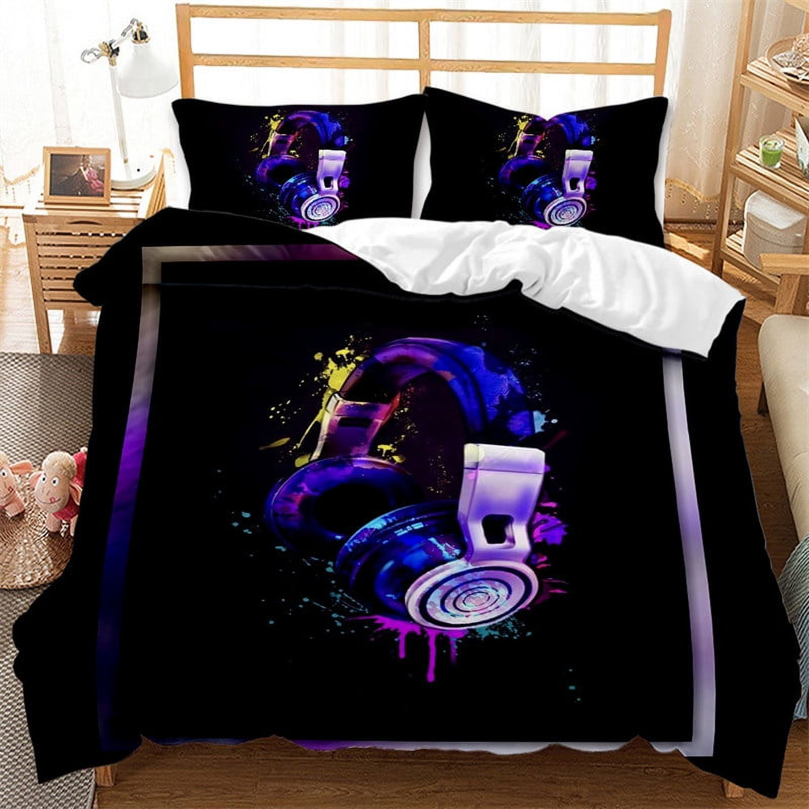 Guitar Duvet Cover Set 3D Print Music Themed Bedding Set Musical Notes ...
