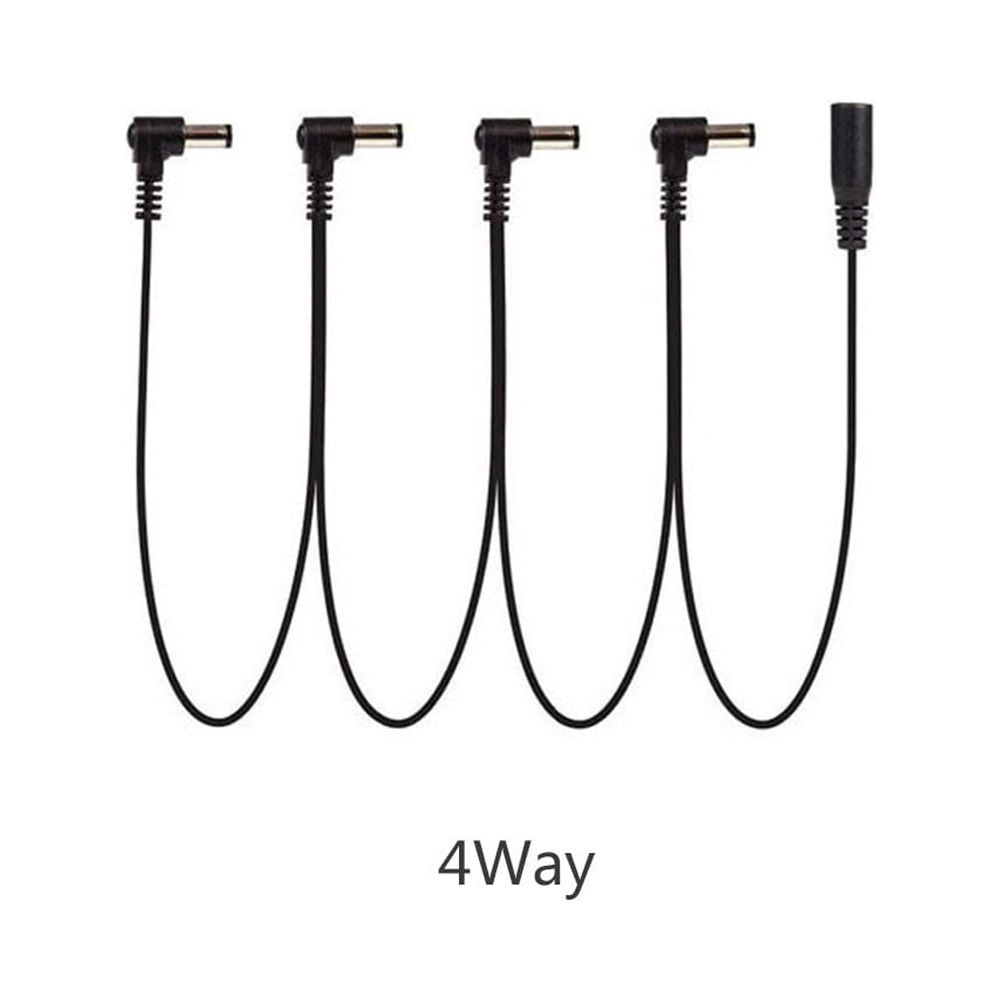 Guitar Effects Pedal Daisy Chain 4 Way Power Cord Supply Splitter Cable ...