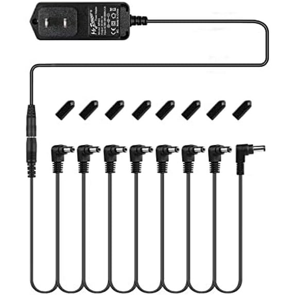 Guitar Effects Power Supply Adapter 9V DC 1A (1000mA) with Daisy Chain ...