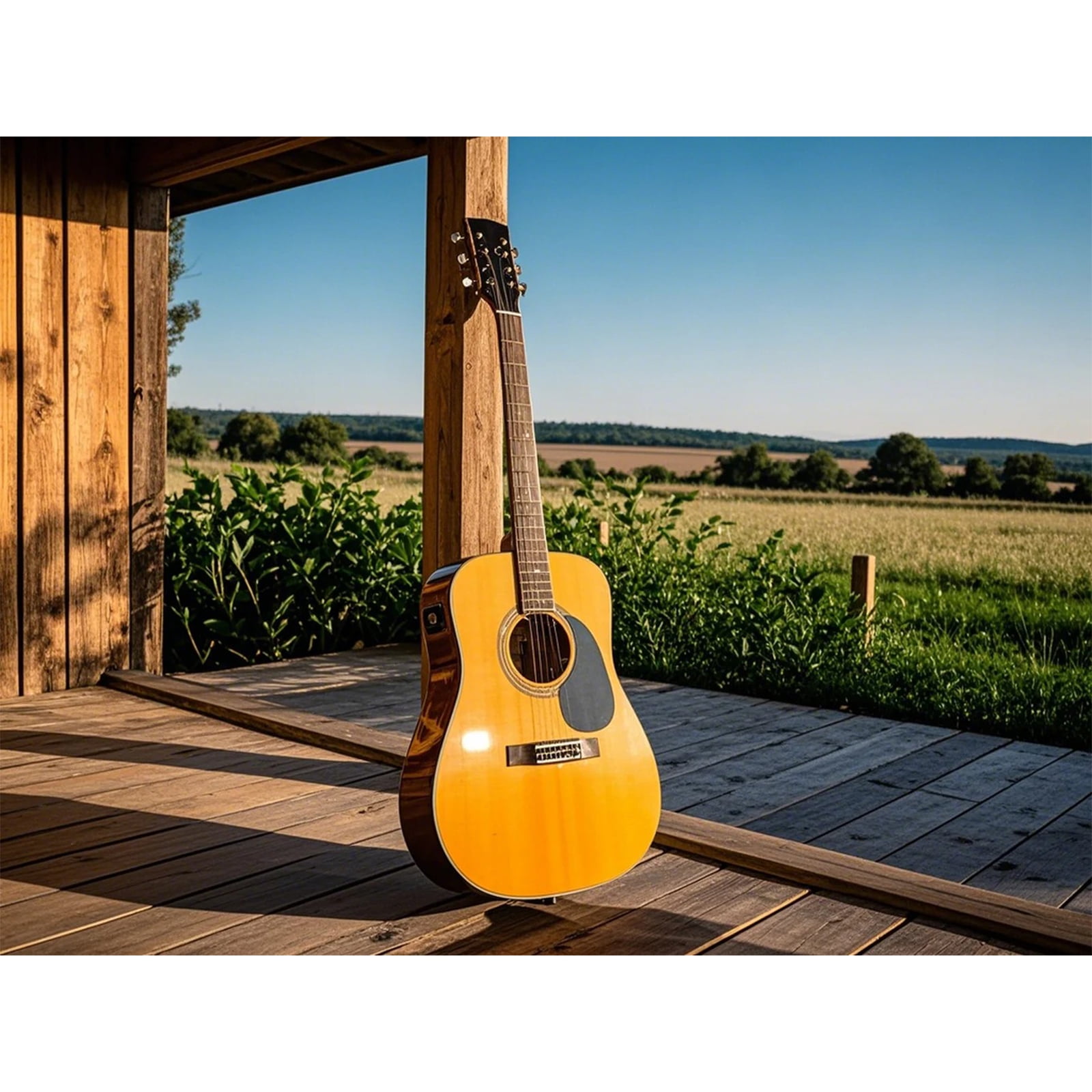 Guitar Farm Log Cabin 5D Diamond Art DIY Kits Diamond Painting Full ...