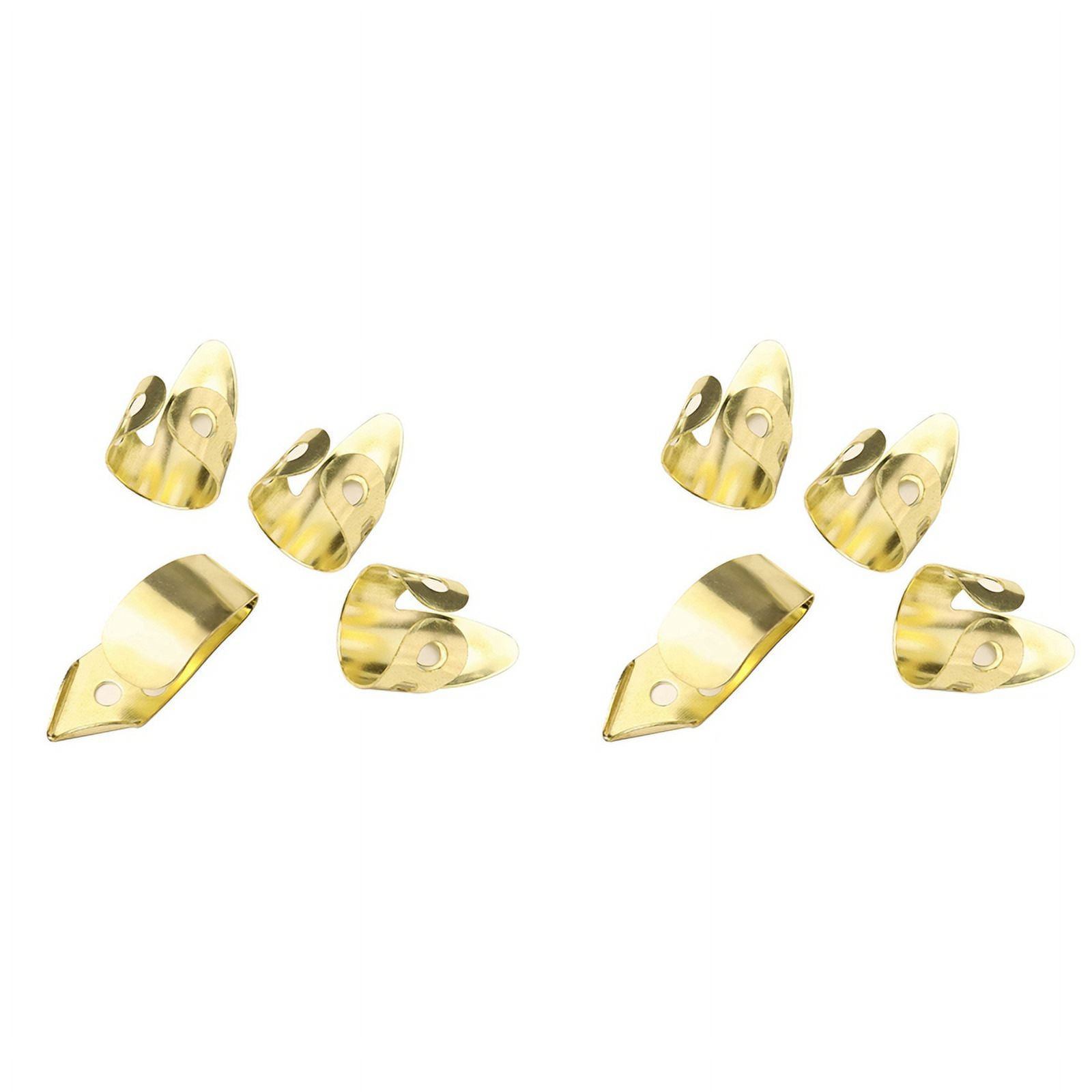 Guitar Finger Picks 6 Index Fingers + Adjustable Metal Banjo Fingerstyle Pick Protector ...