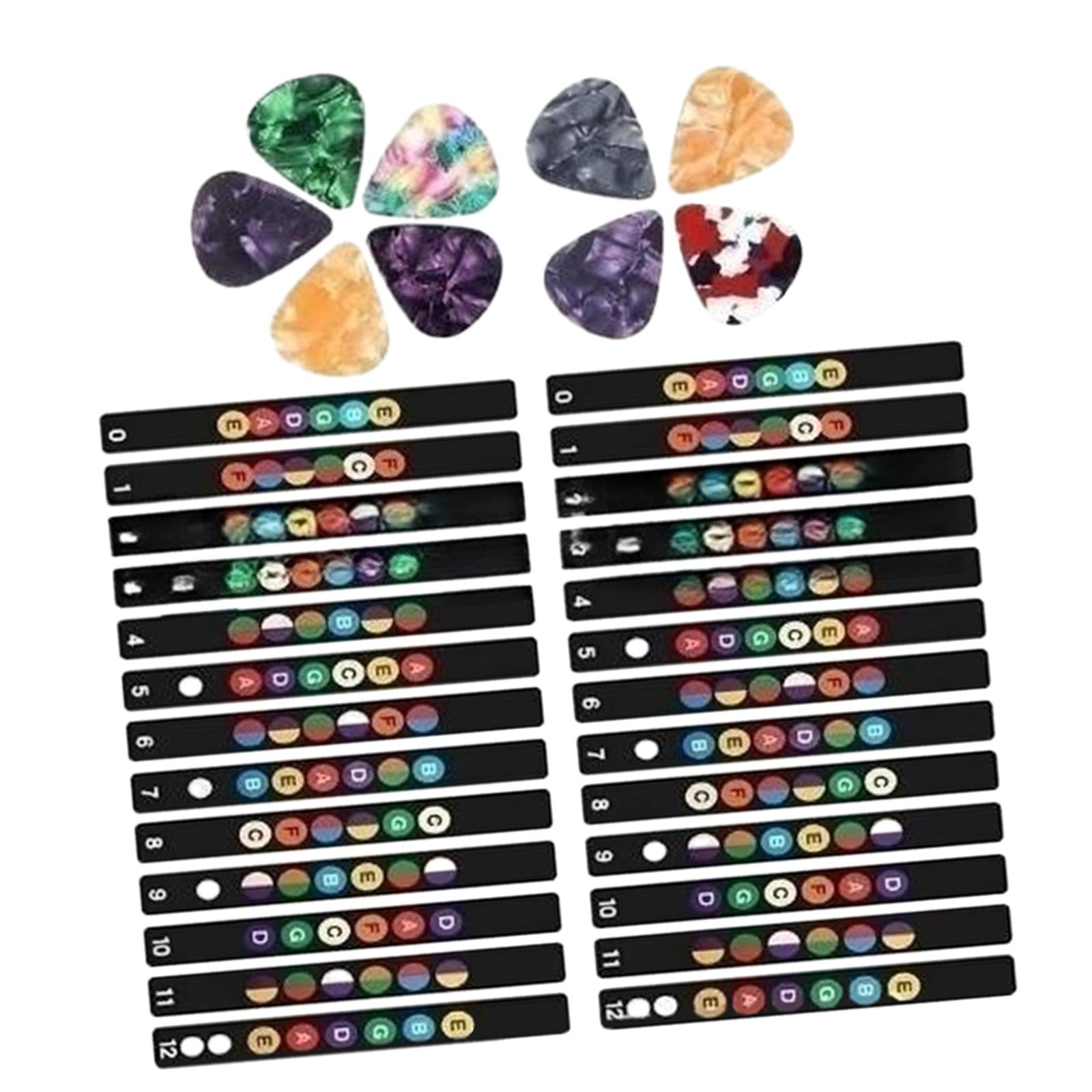 Guitar Fingerboard Stickers, Fingerboard Frets Sticker and Picks ,Color ...