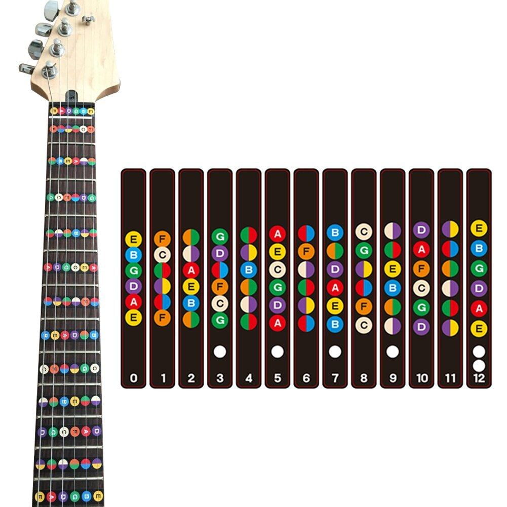Guitar Fretboard Note Decals Fingerboard Sticker Stickers Electric ...