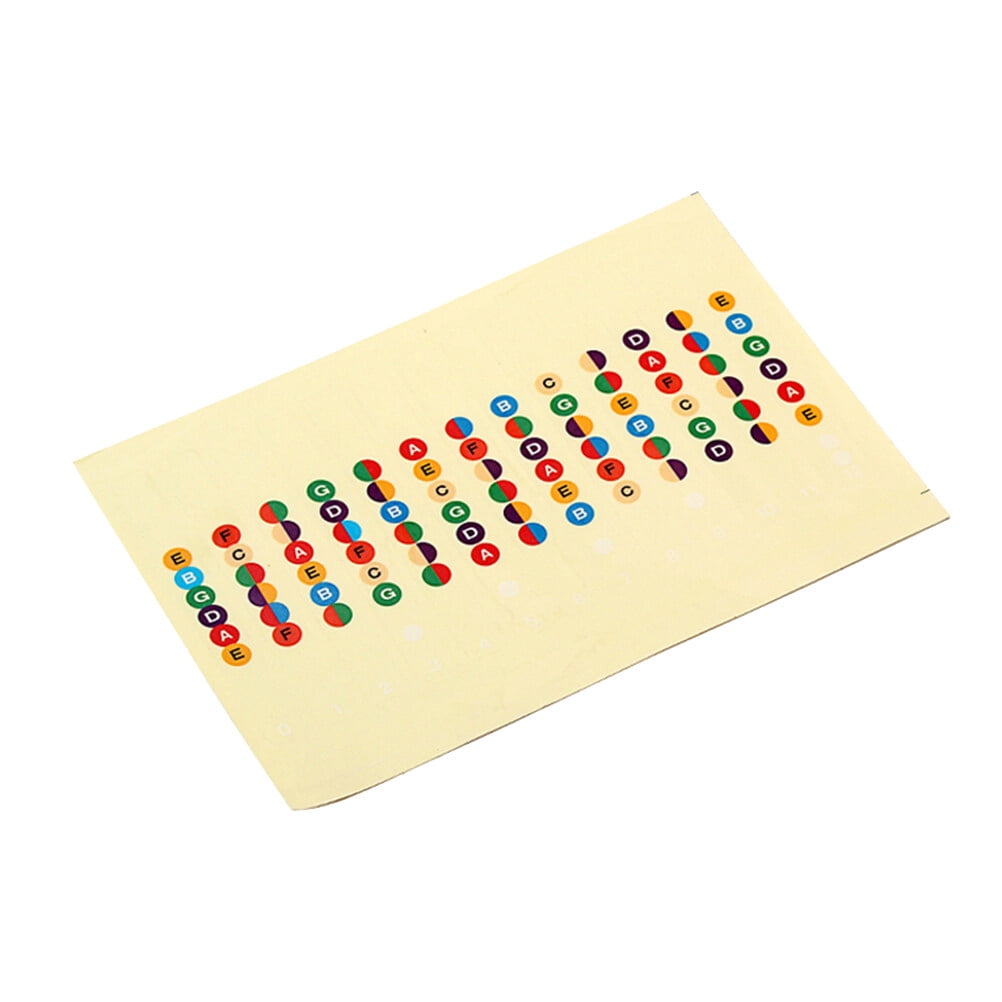 NICEXMAS Fretboard Note Map Label Sticker Khaki Plastic 1Pcs Wear ...