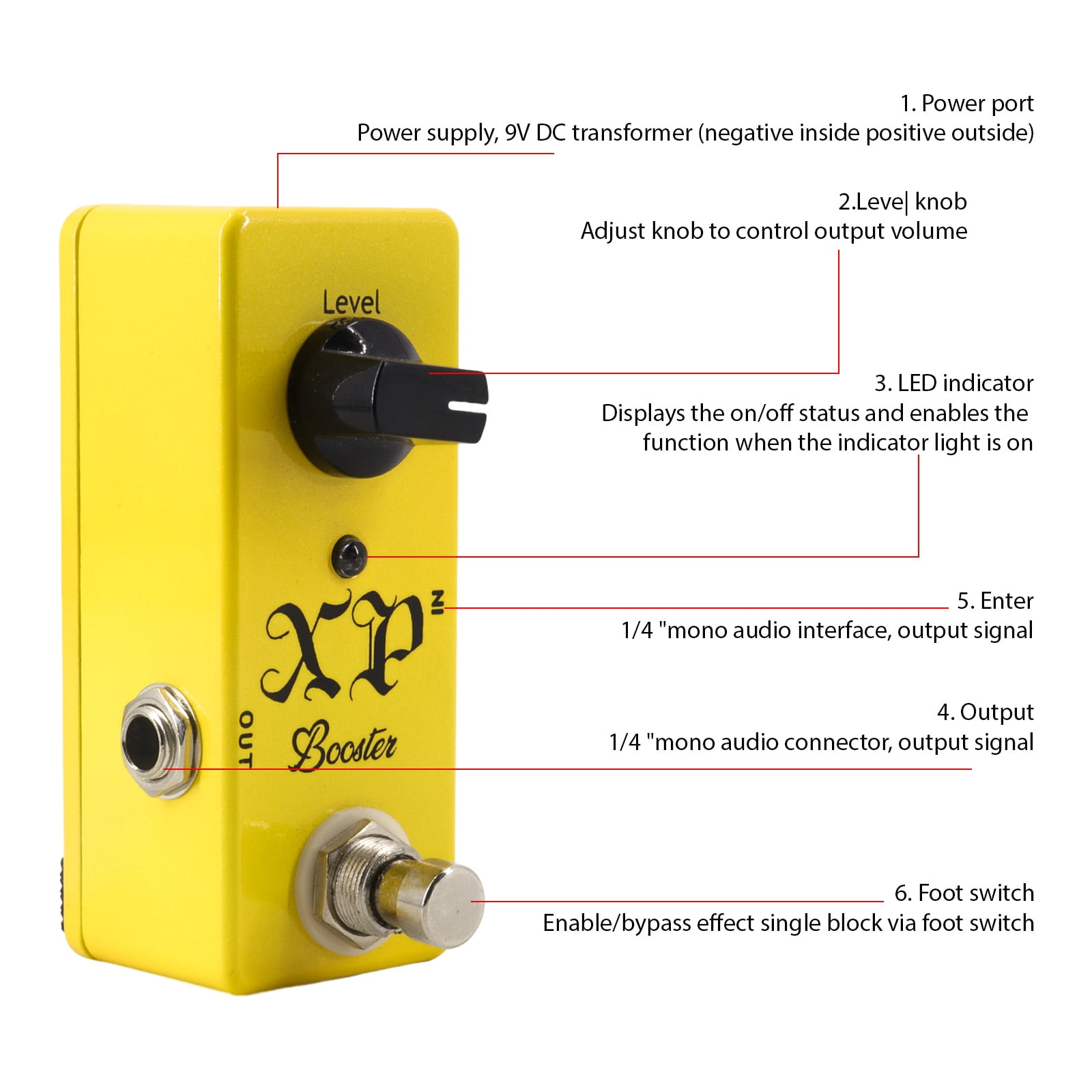 Guitar Guitar XP Booster Pedal Electric Guitar Effects Pedal True ...
