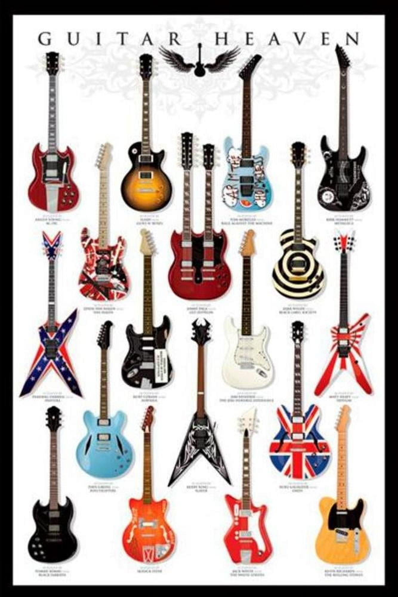 Guitar Heaven Famous Electric Guitars Rock Music Instruments – Poster ...