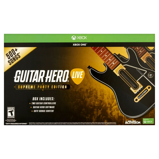 Guitar Hero Supreme Party Edition Bundle with 2 Guitar Controllers ...