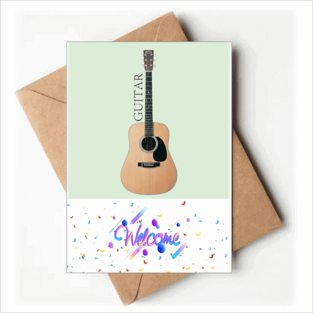 Guitar Instrument Playing Music Welcome Back Greeting Cards Envelopes ...