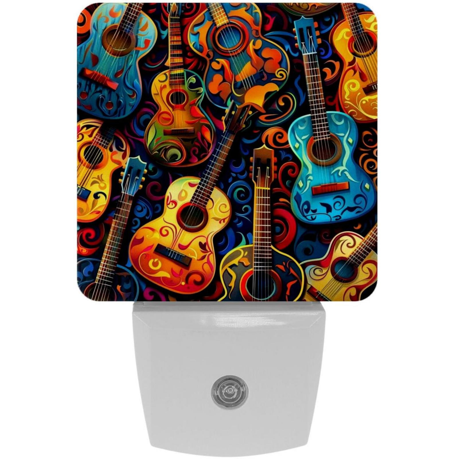 Guitar LED Square Night Lights - Small and Bright Illumination for Your ...