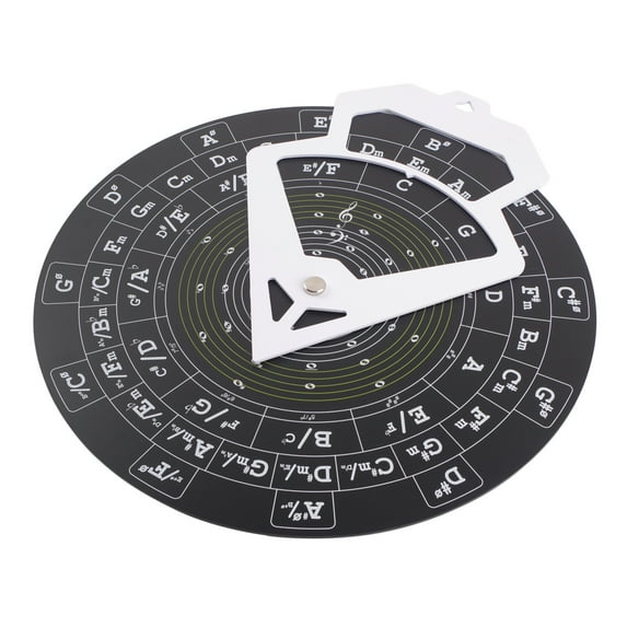 Guitar Learning Wheel 30cm Chord Reference Chart with Staff Notation ...