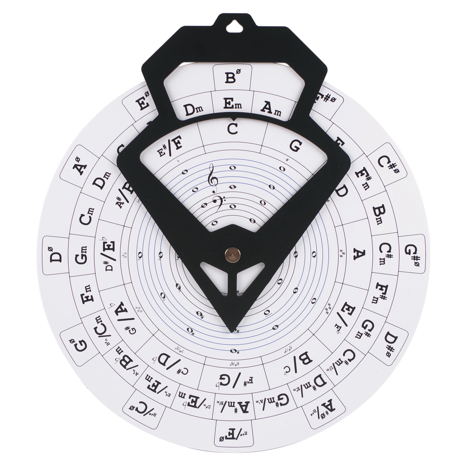 Guitar Learning Wheel 30cm Chord Reference Chart with Staff Notation ...