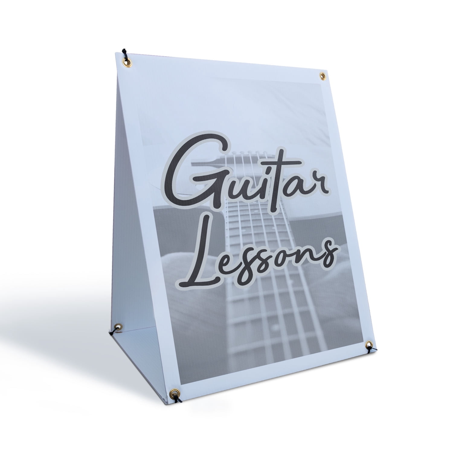 Guitar Lessons Sidewalk Sign 24 Inch x 36 Inch A-Frame Images On Both ...