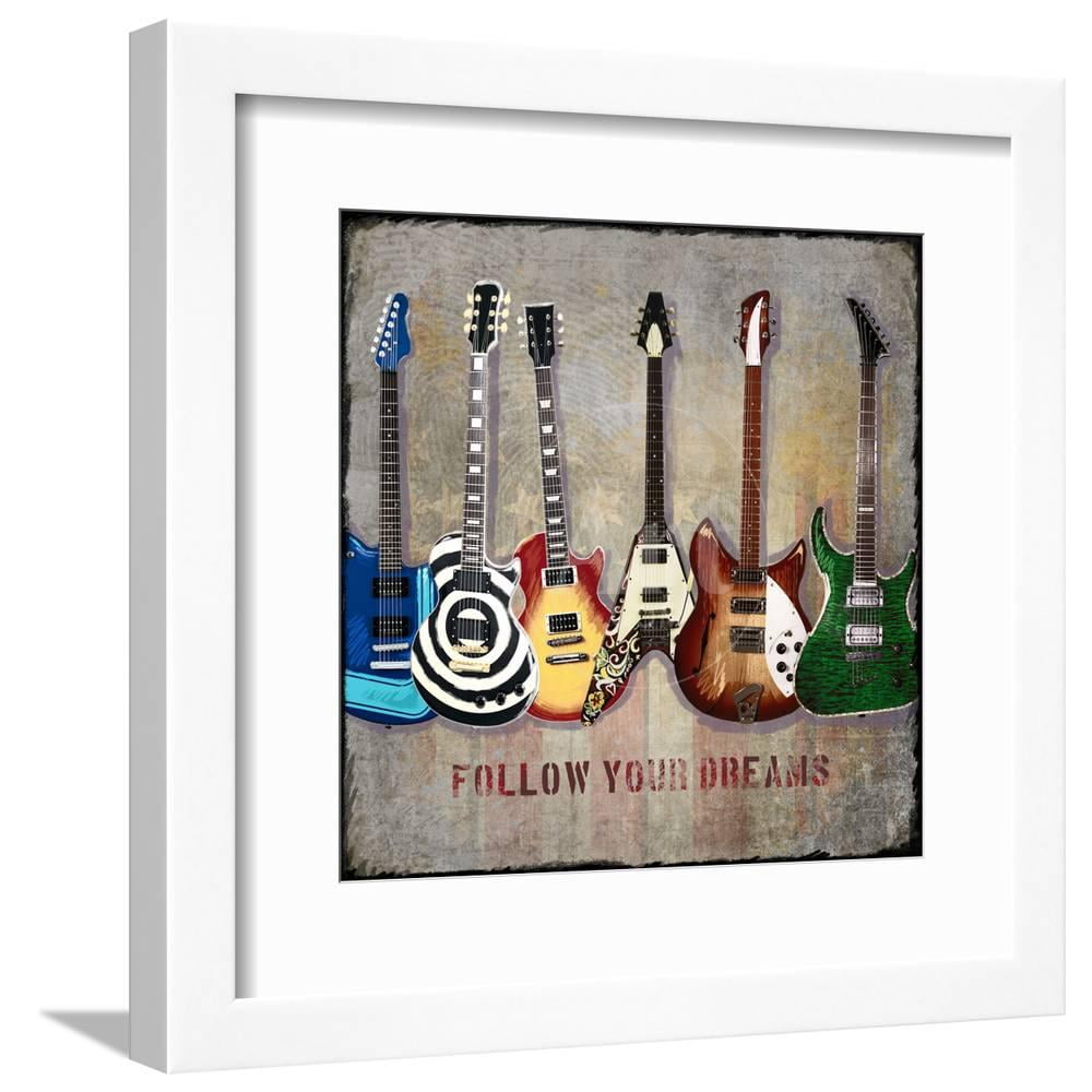 Guitar Line Up, Framed Art Print Wall Art by Jim Baldwin Sold by Art ...