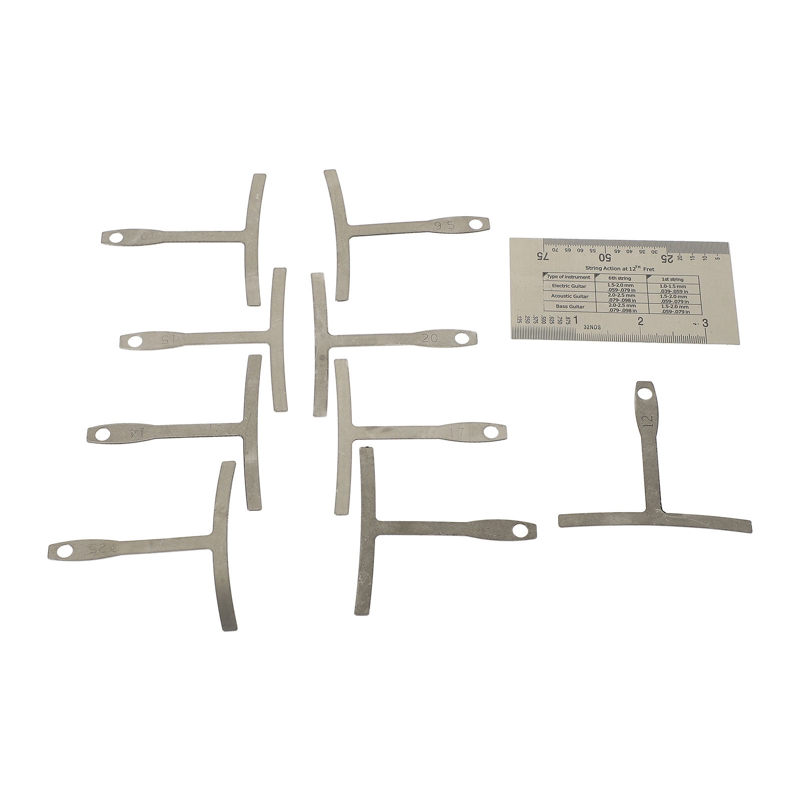 Guitar Measuring Ruler Luthier Sandpaper Guitars Instrument Major Iron ...