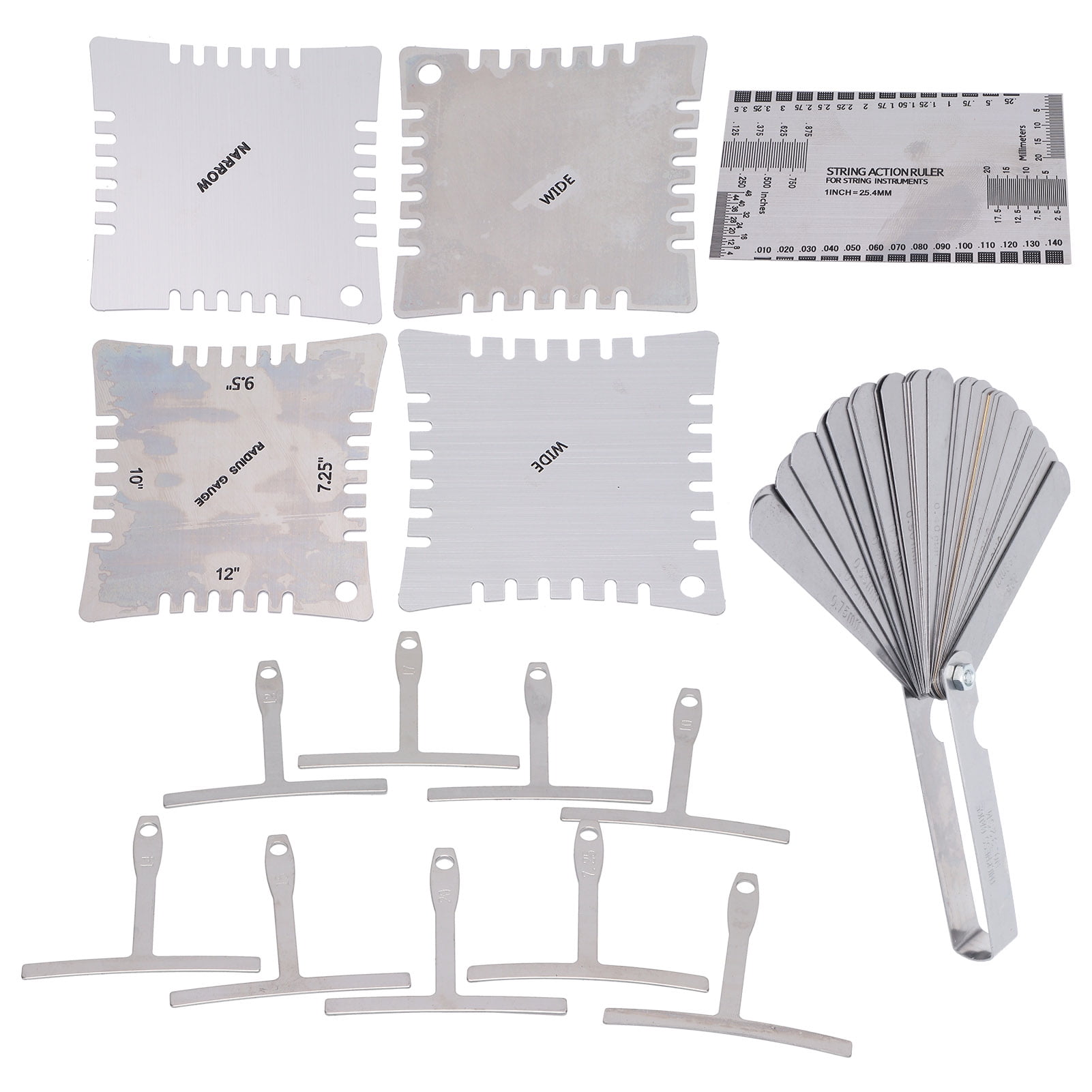 Guitar Measuring Set String Distance Height Radian Ruler Stainless ...