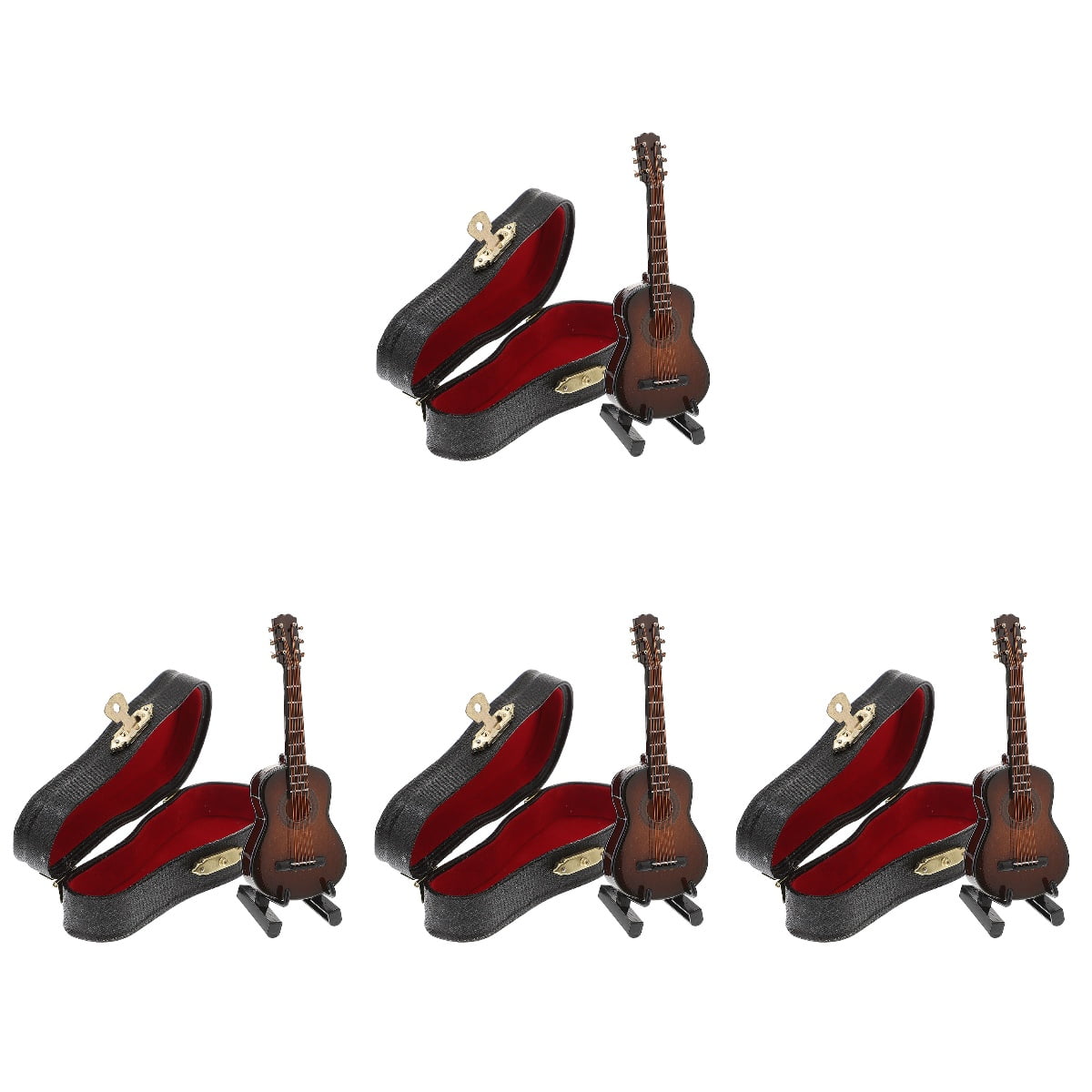 Guitar Model Music Toys 4 Sets Small Musical Instruments Models ...