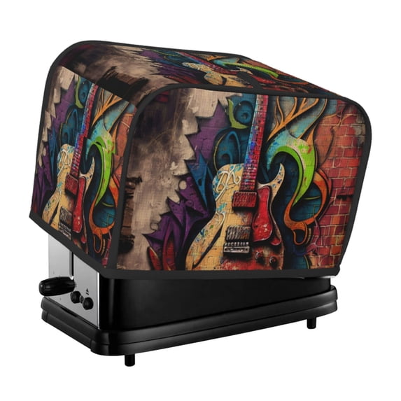 Guitar Music Graffiti Street Wall Art 2 Slice Toaster Cover Bread Maker ...