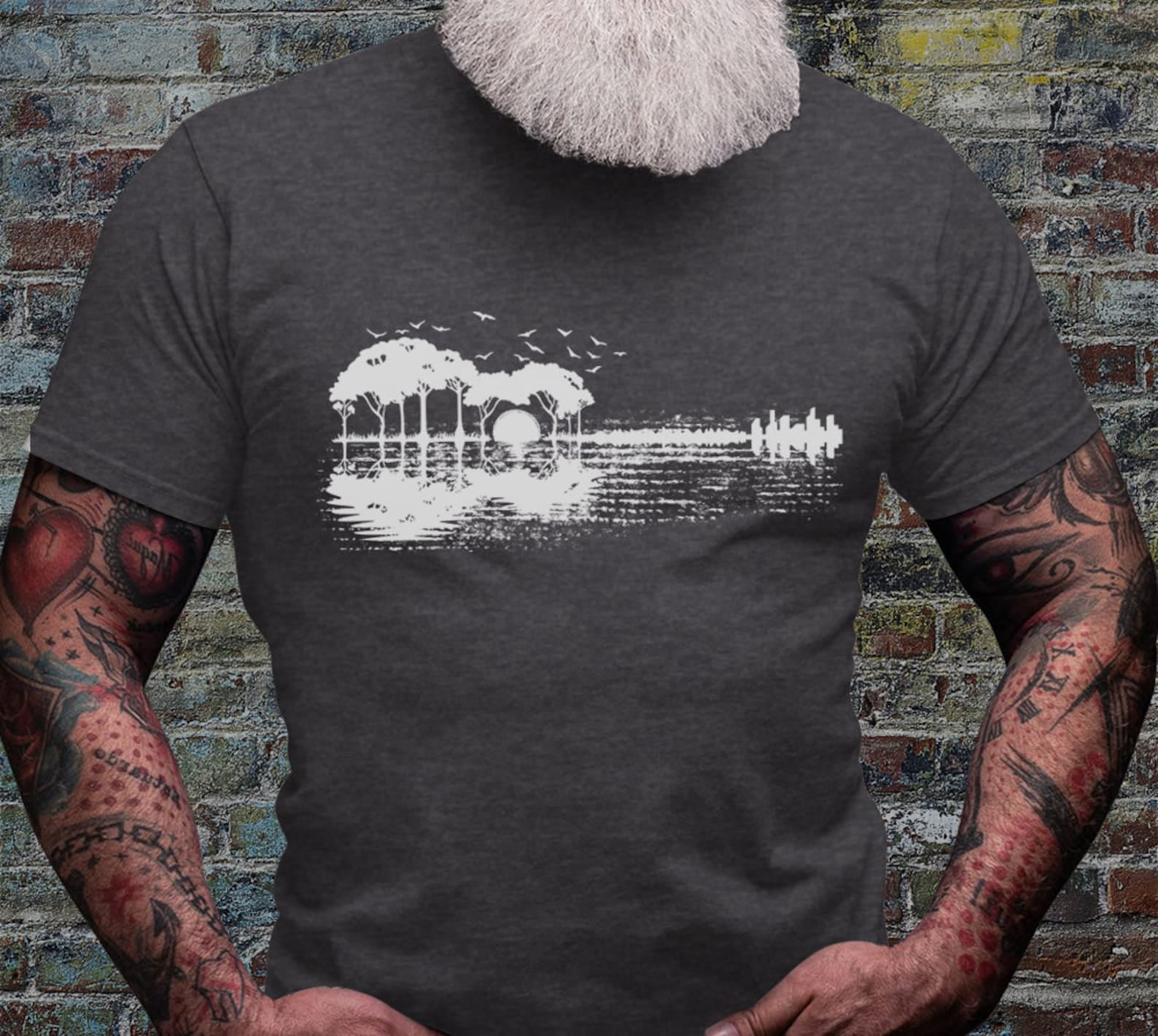 Guitar Nature Music Lover Outdoor Camping Wildlife Guitar Player ...